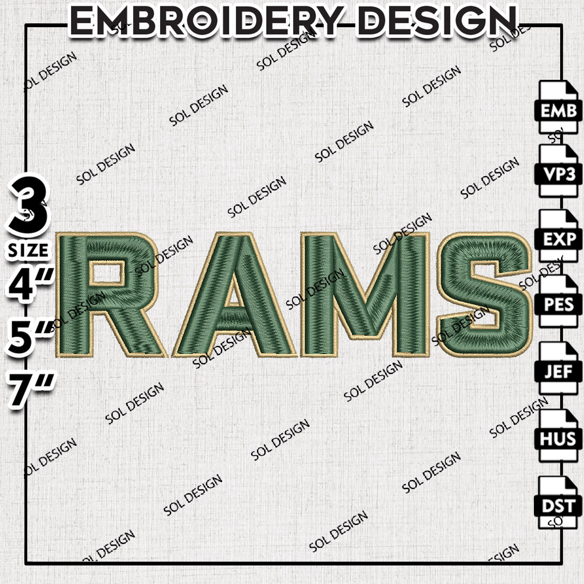 NCAA Rams Team Writing Logo Embroidery Designs, NCAA Colorado State ...