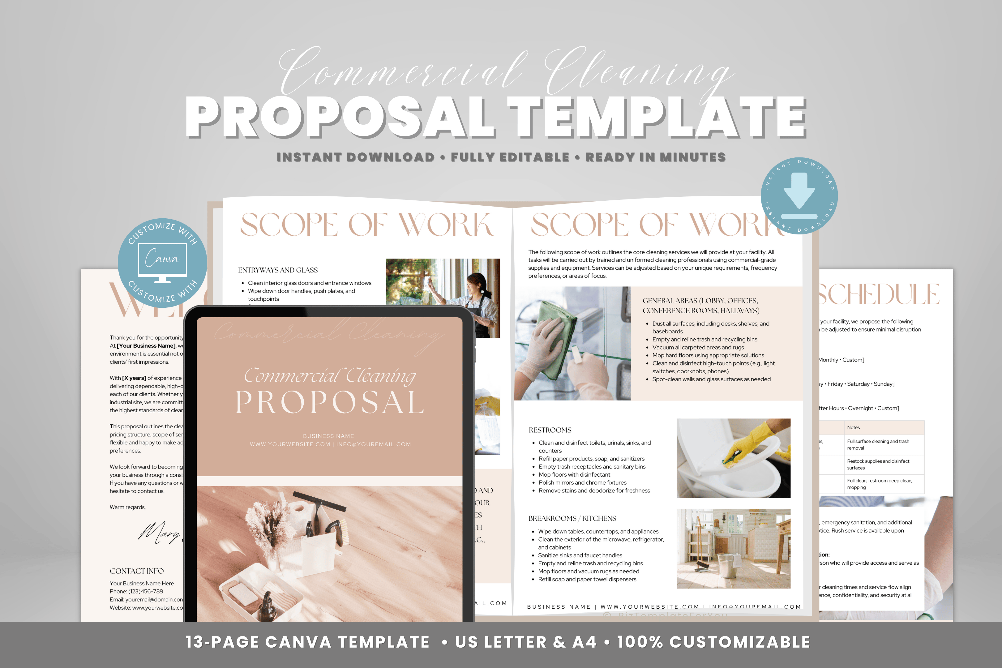 Commercial Cleaning Proposal Template for Cleaning Service Business ...