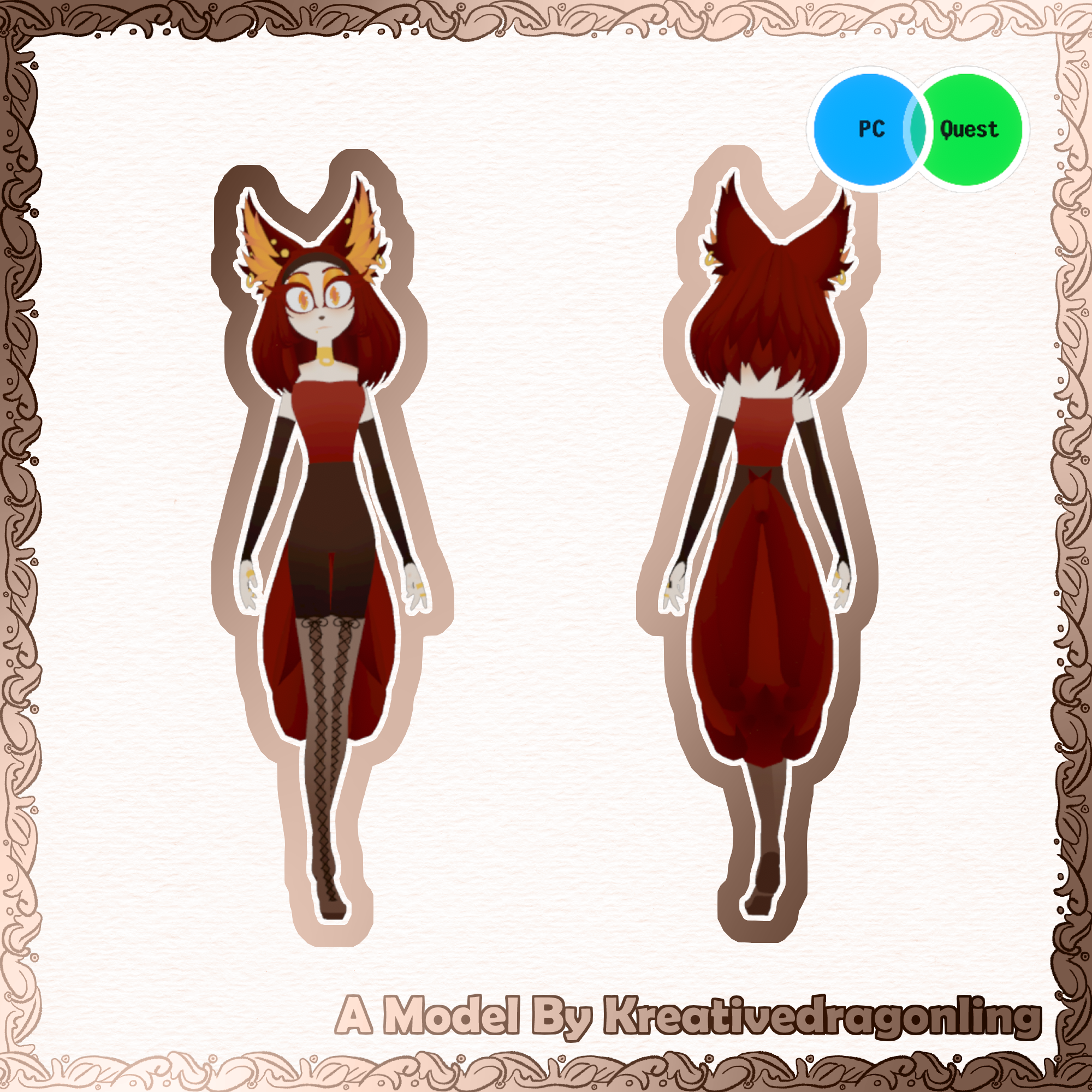 Sienna | Fox Girl VRChat Avatar | Quest Friendly - Payhip