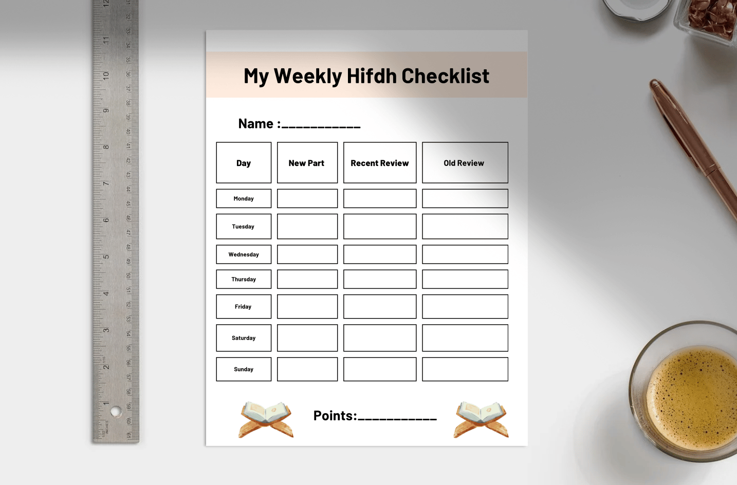 Weekly Hifdh Checklist - Payhip