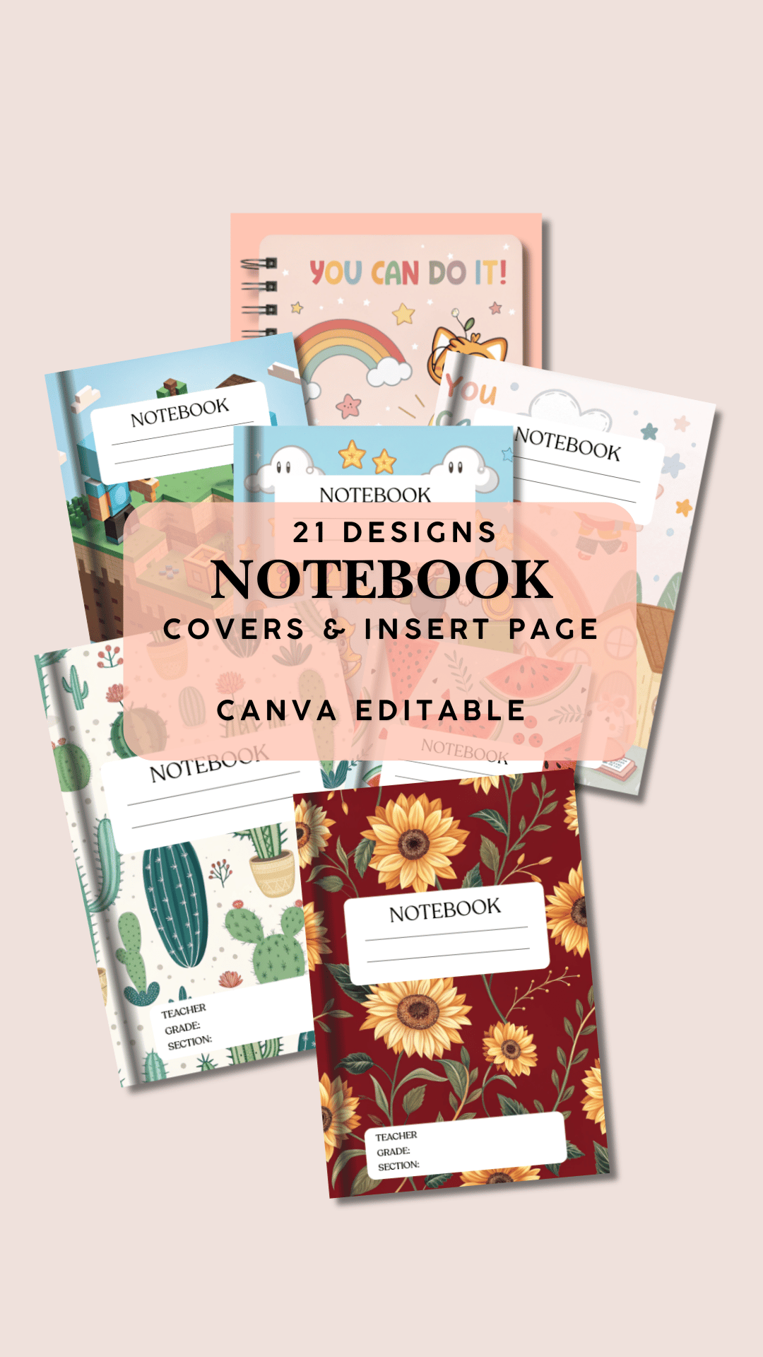 21D Notebook Covers Insert Pages Freebies - Payhip