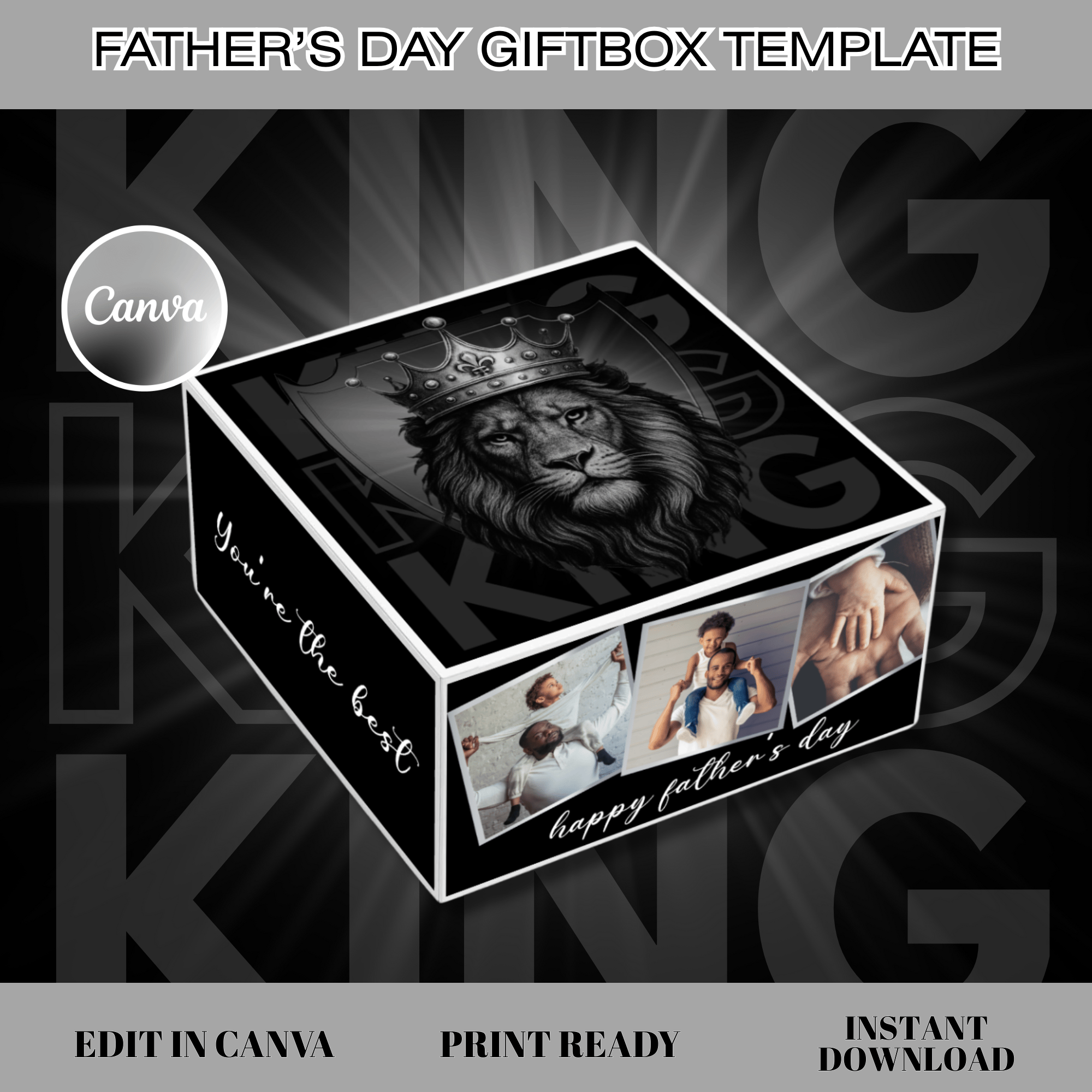 Fathers Day Gift Box Template - Payhip