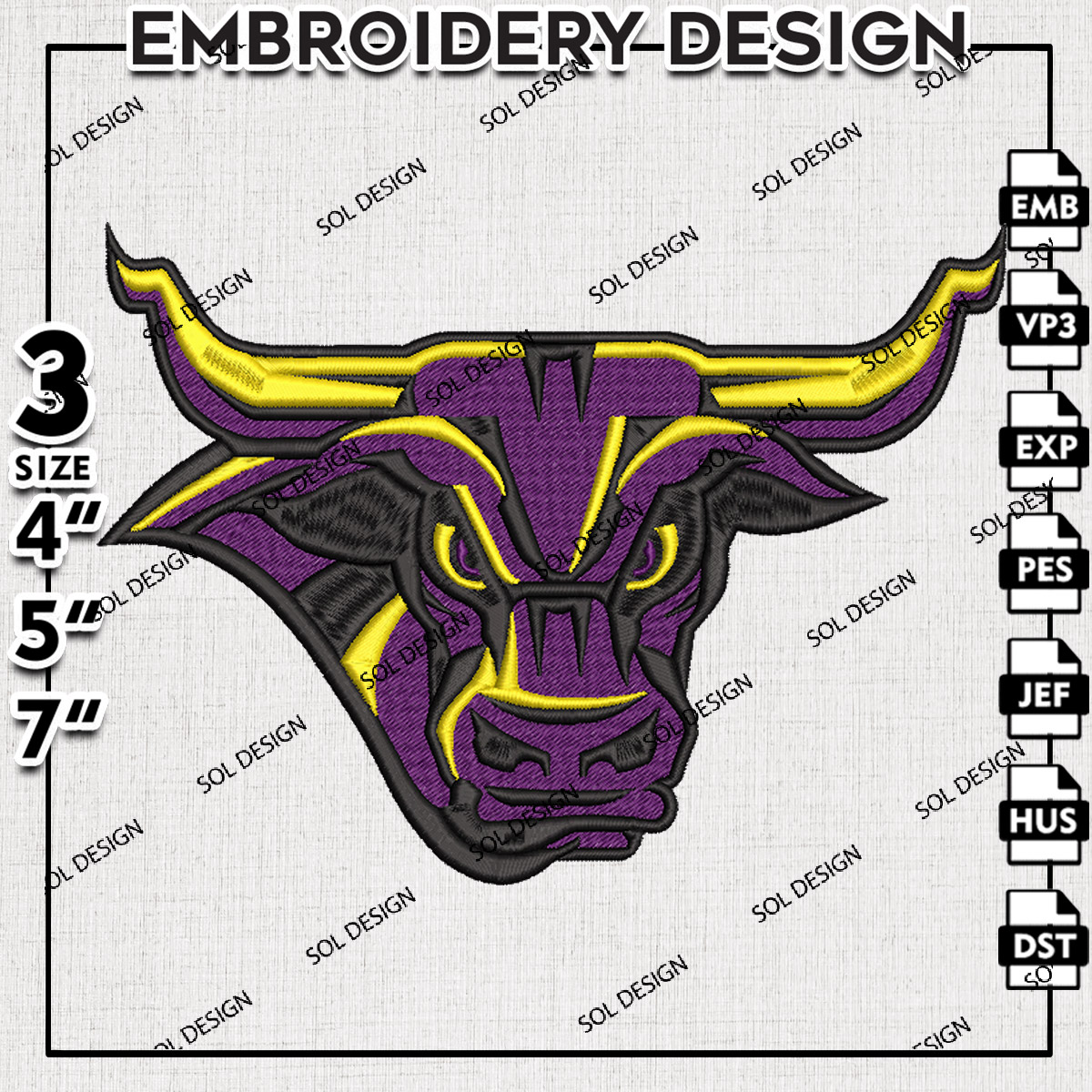 NCAA Minnesota State Mavericks Team Mascot Logo Embroidery Designs ...