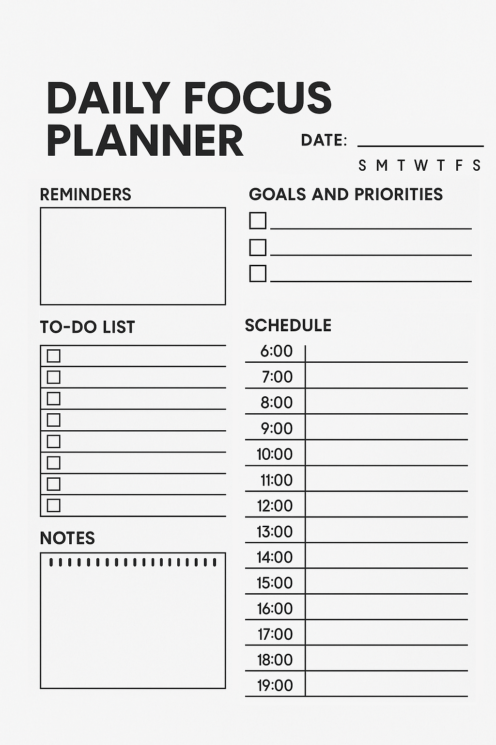 Daily Focus Planner - Payhip