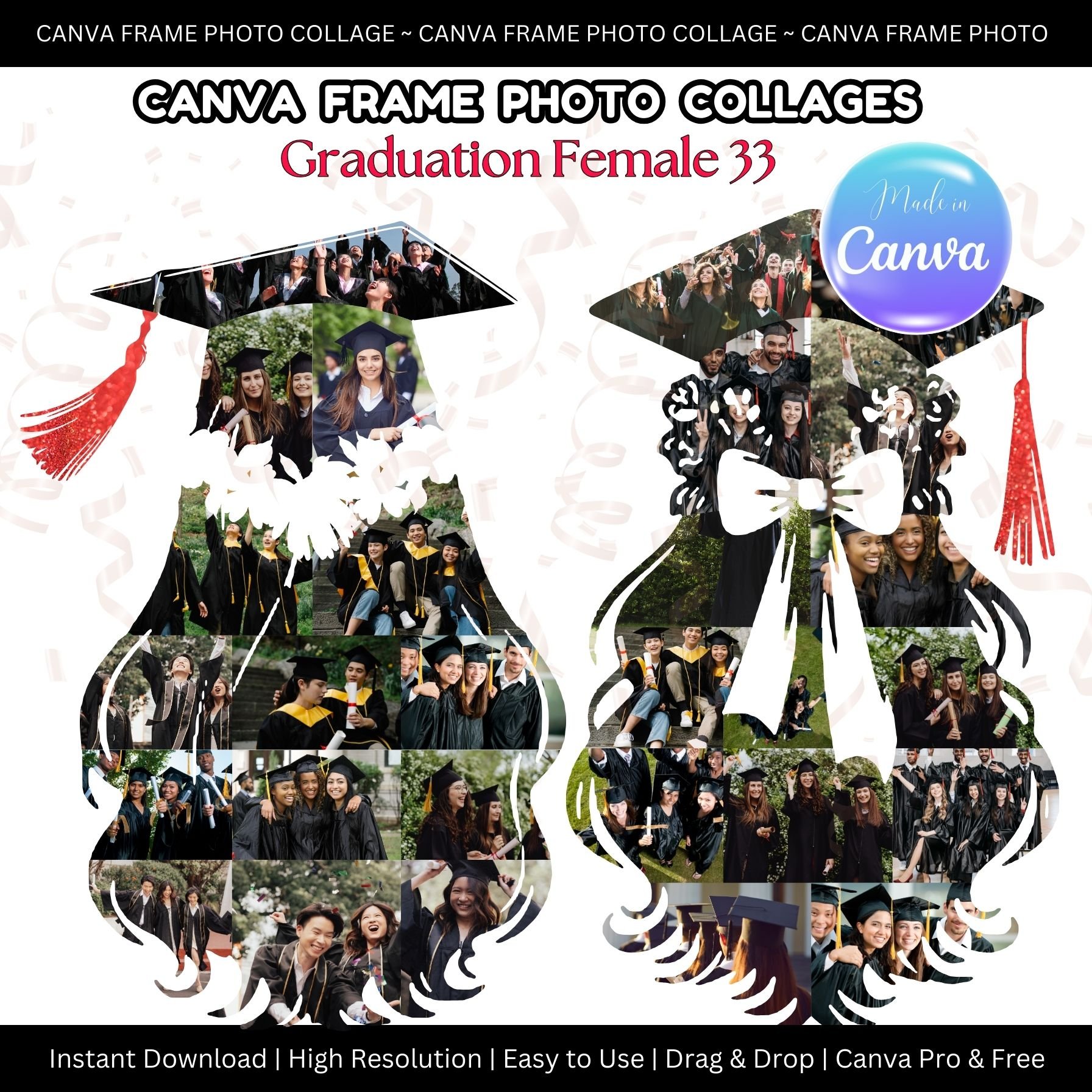 Create your Frame - Graduation Female Frames - Payhip