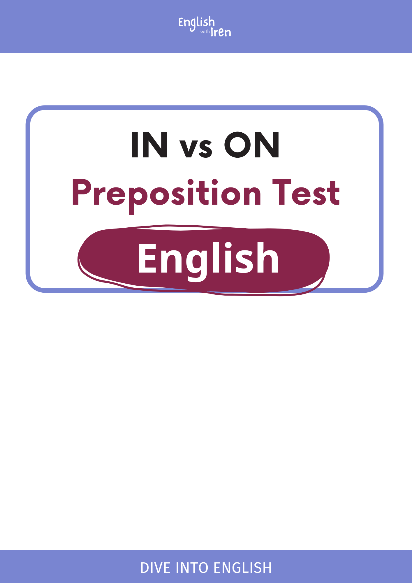 IN vs ON Preposition Test - Payhip