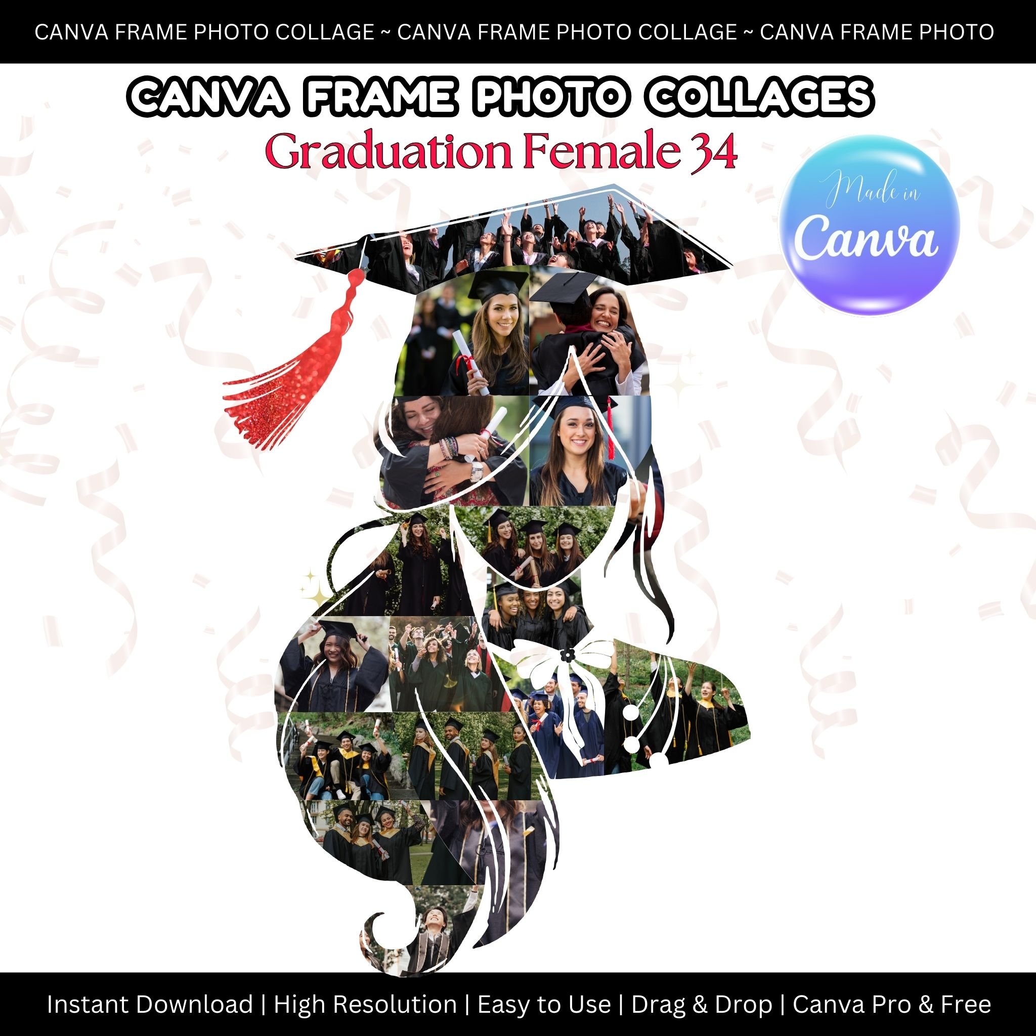 Create your Frame - Graduation Female Frames - Payhip