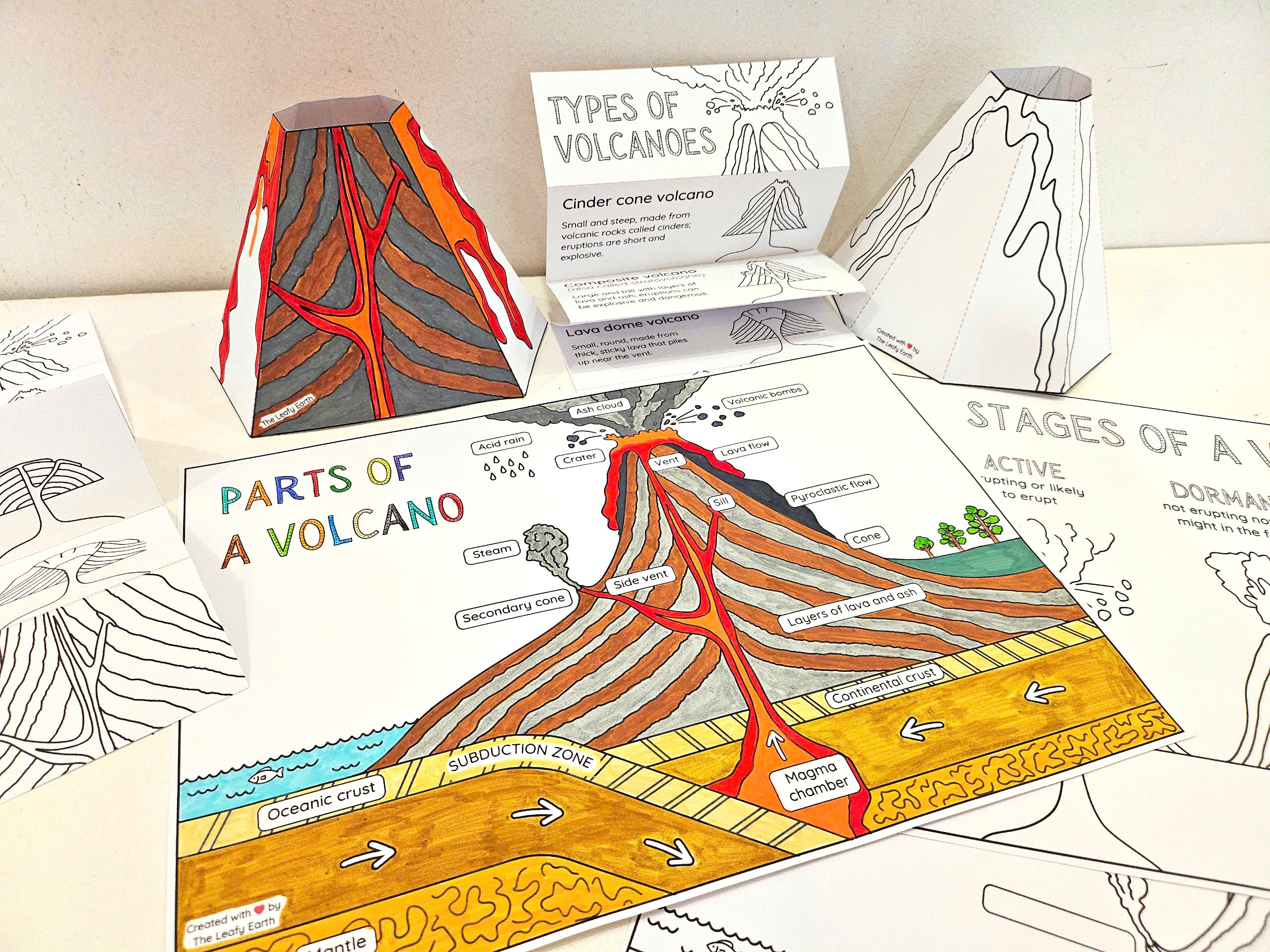 Volcano Coloring Activities - Payhip