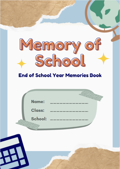 Memory Book Year 6 Leavers - Blue - Payhip