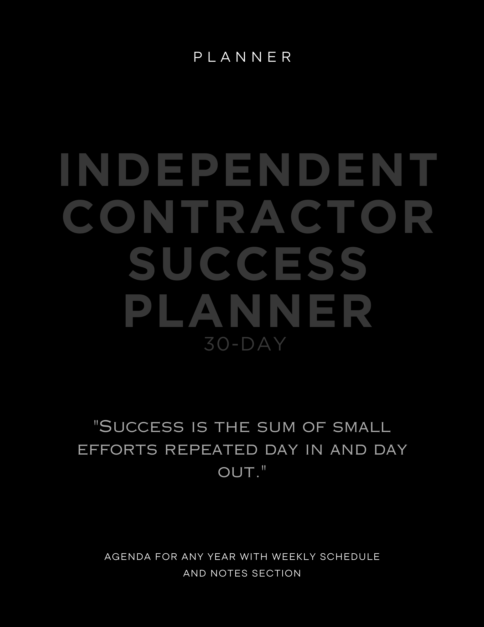 Independent Contractor Success Planner - Payhip