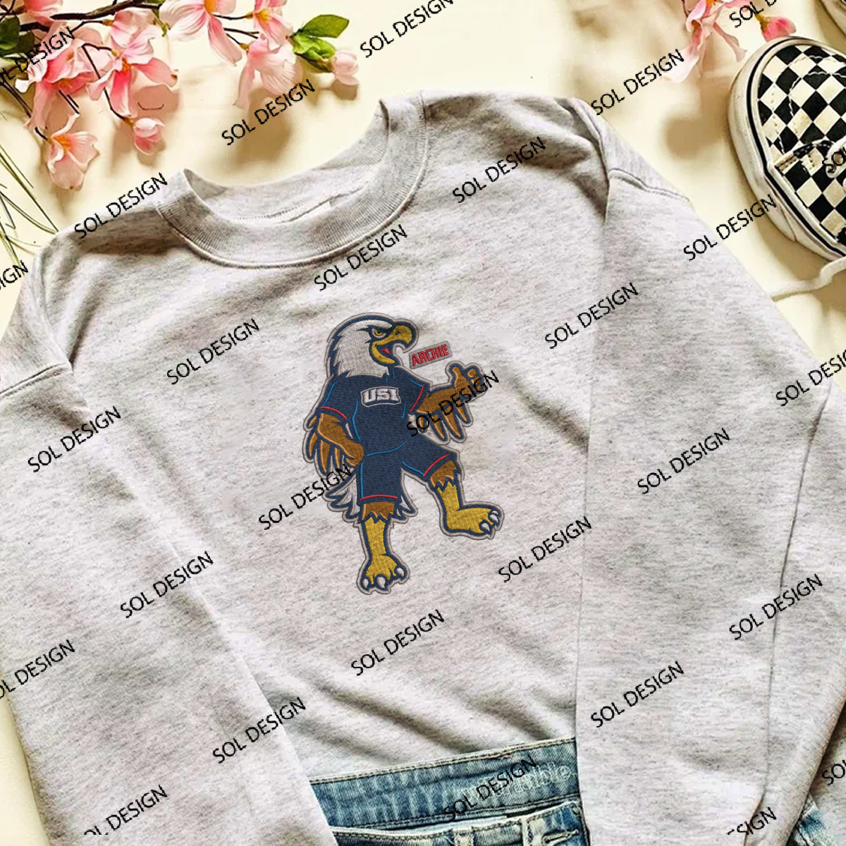 NCAA Southern Indiana Screaming Eagles College Football Team Mascot Logo Embroidery Designs ...