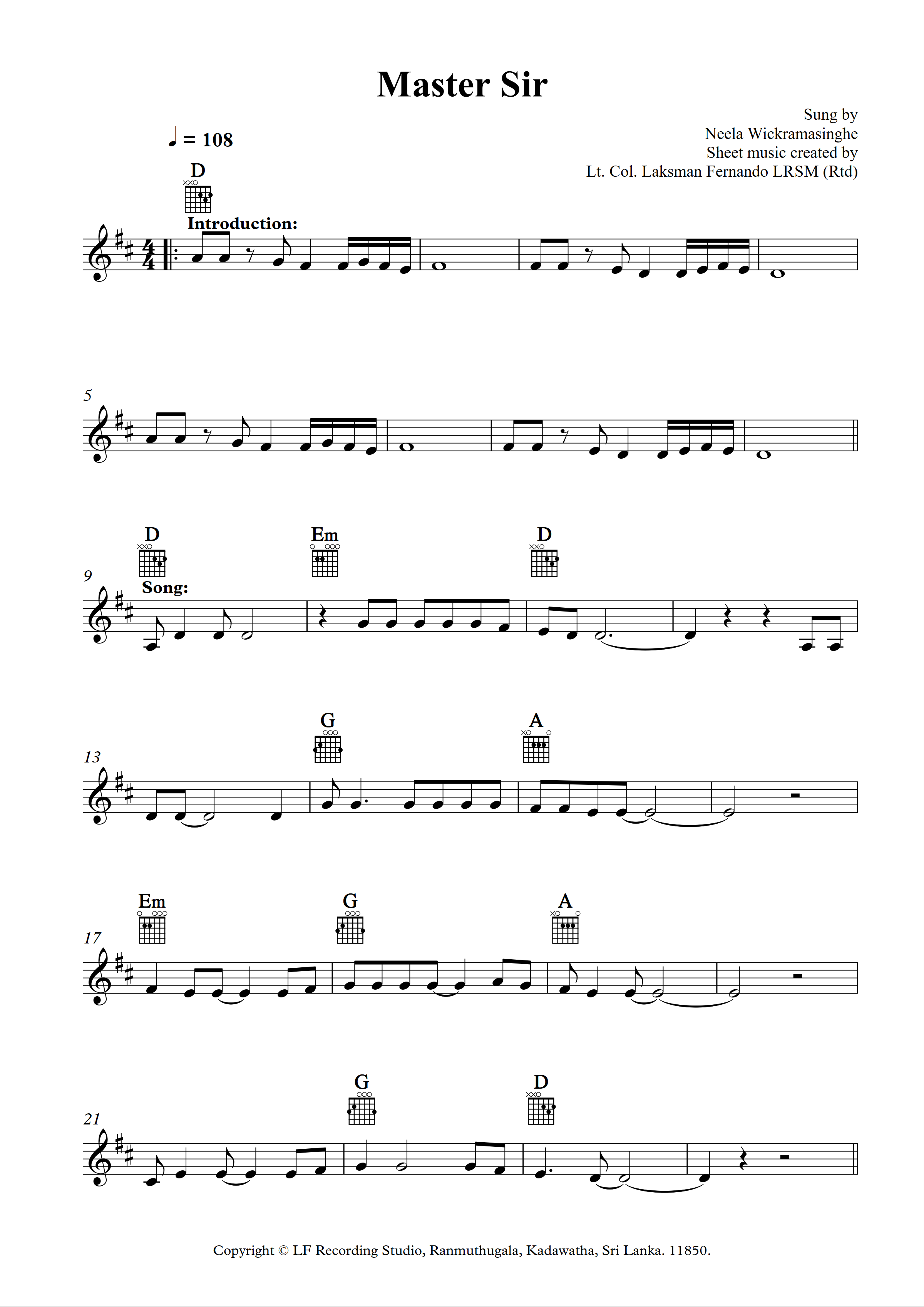 Master Sir - lead sheet - Payhip