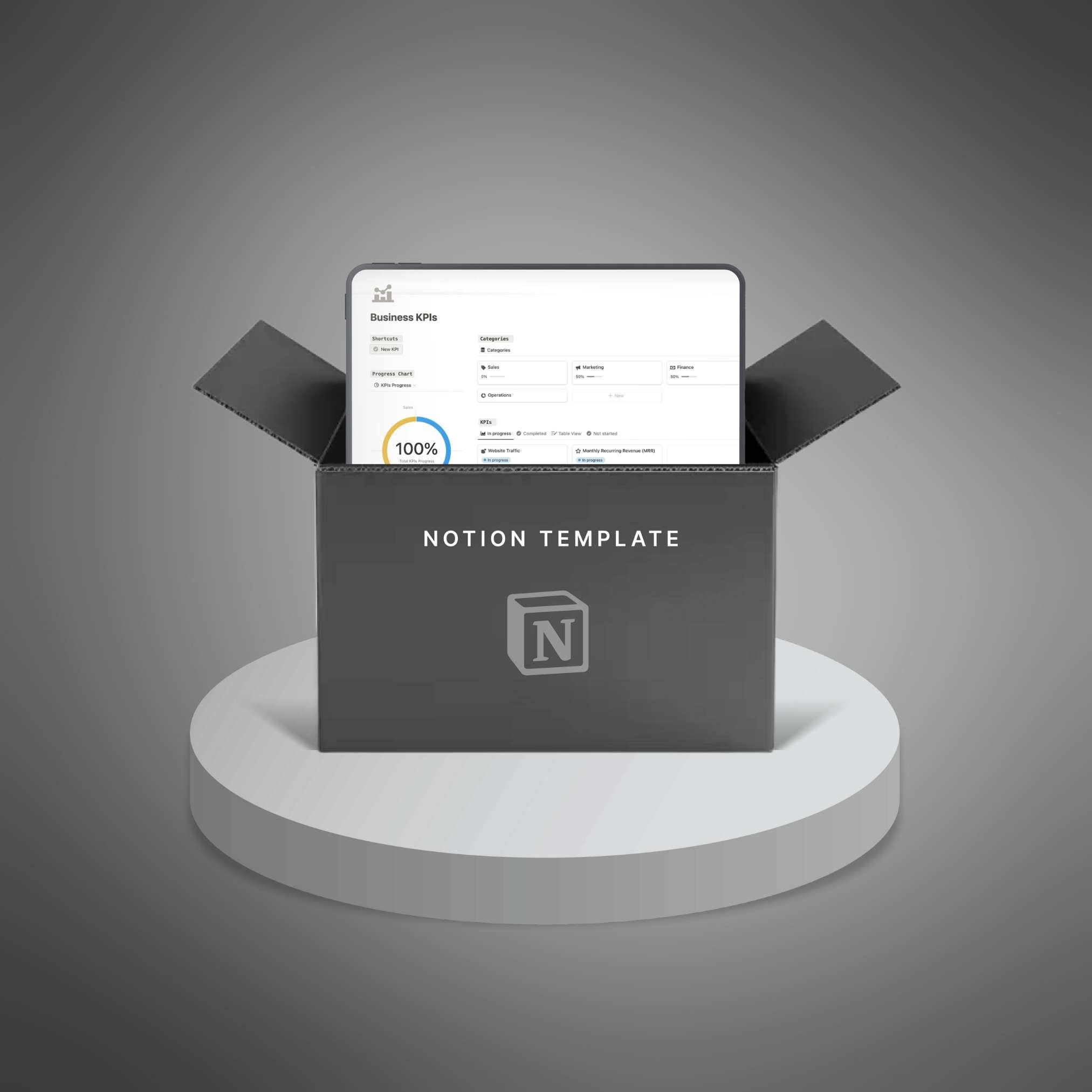 Key Metrics Manager - Notion Template