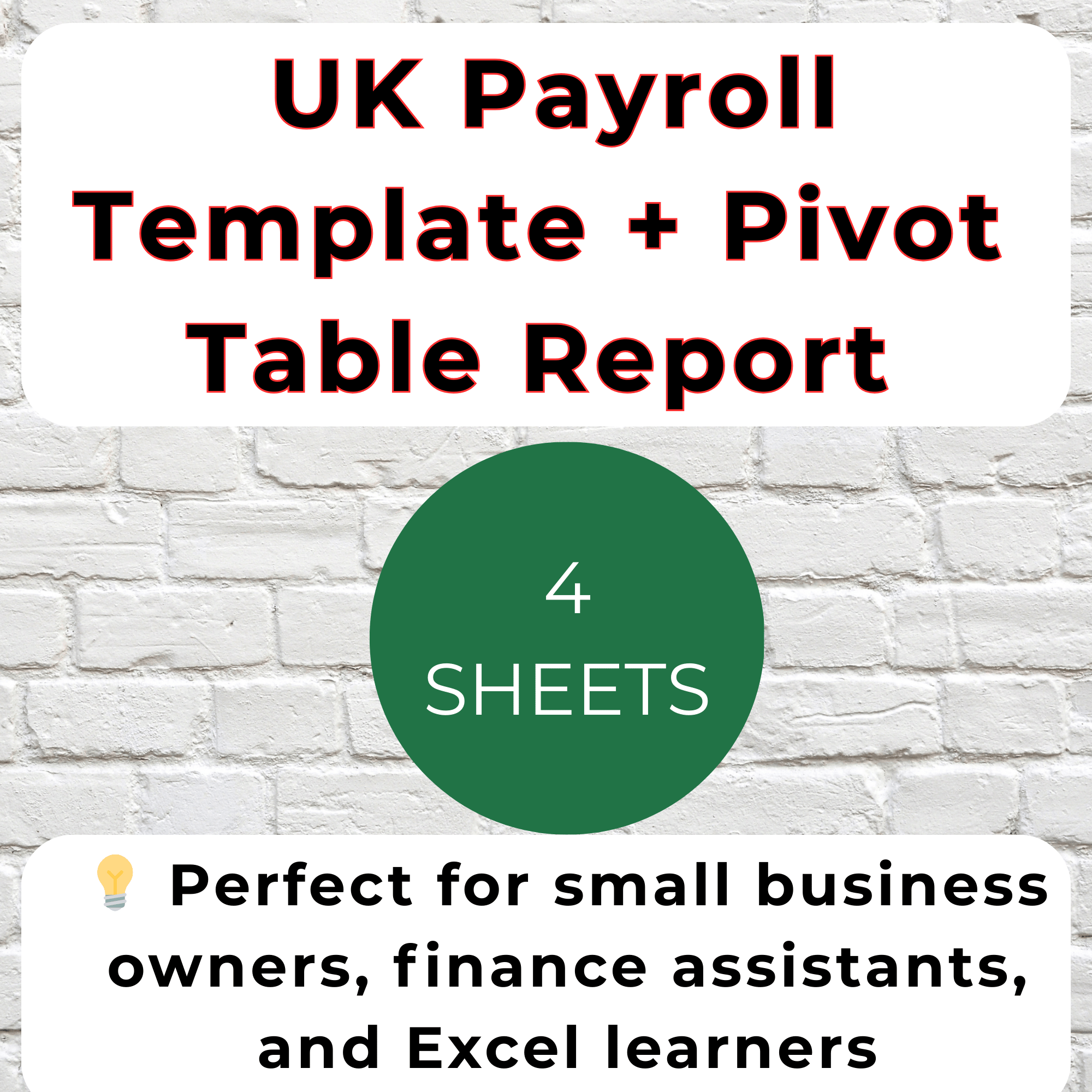 UK Payroll Template Pivot Table Report - Payhip