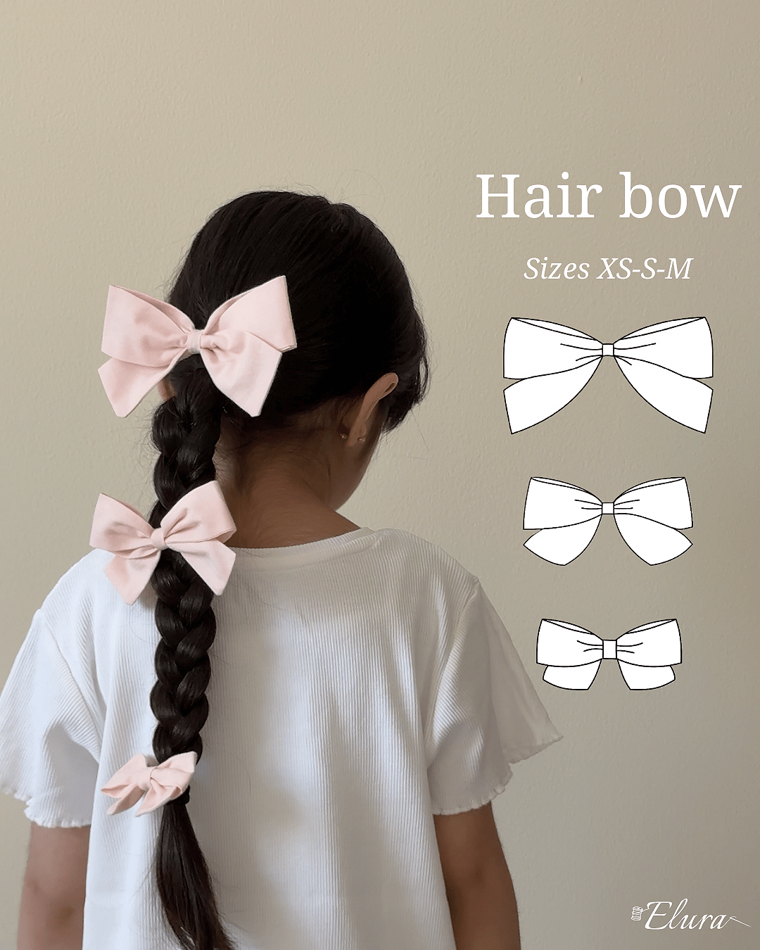 Hair bow PDF sewing pattern