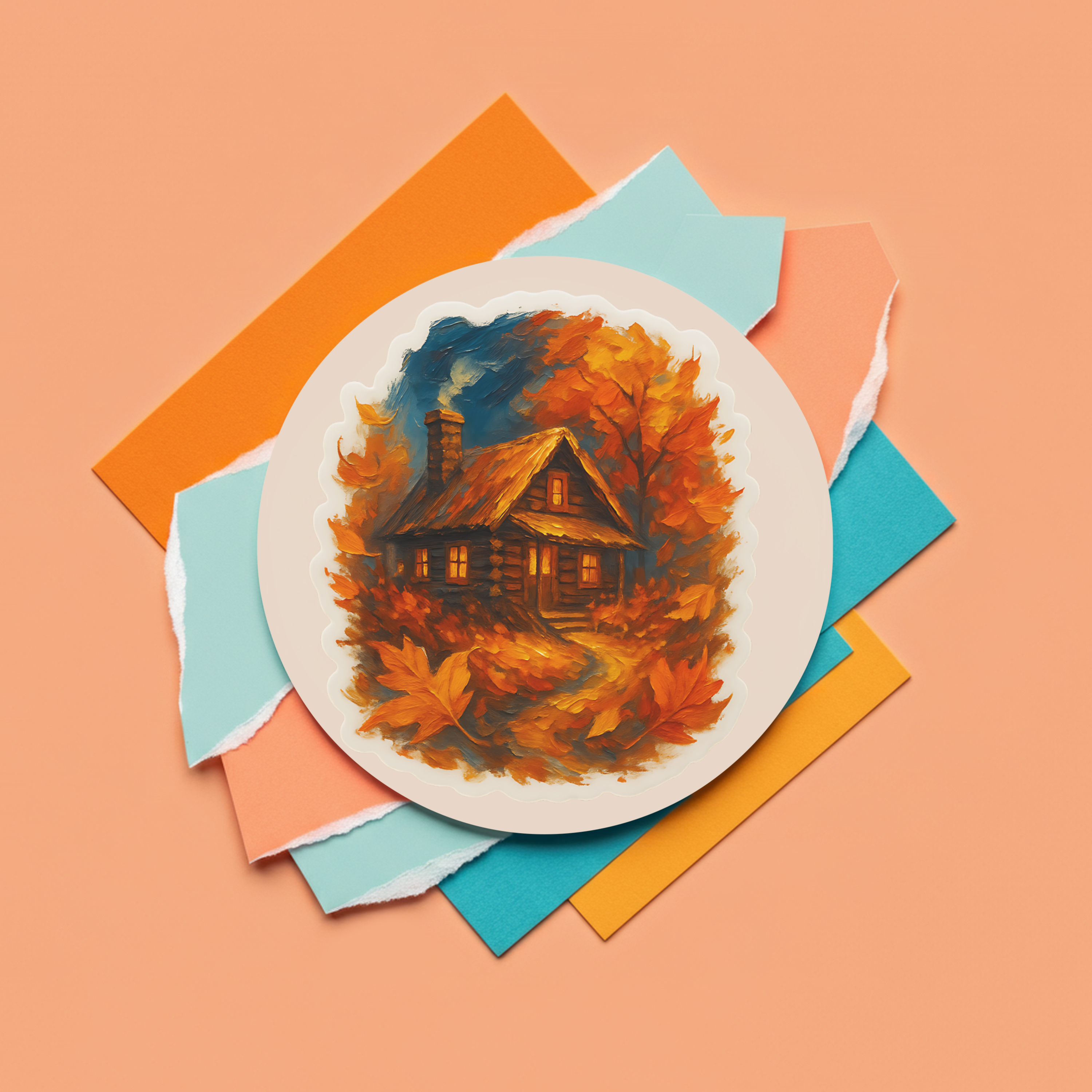 Rustic Autumn Cabin Sticker Set – Small, Medium & Large Sizes - Payhip