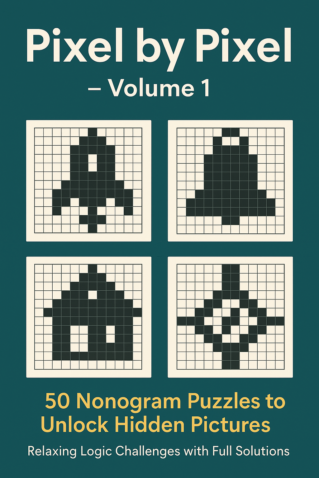 Pixel by Pixel 50 Nonogram Puzzles to Unlock Hidden Pictures - Volume 1 ...