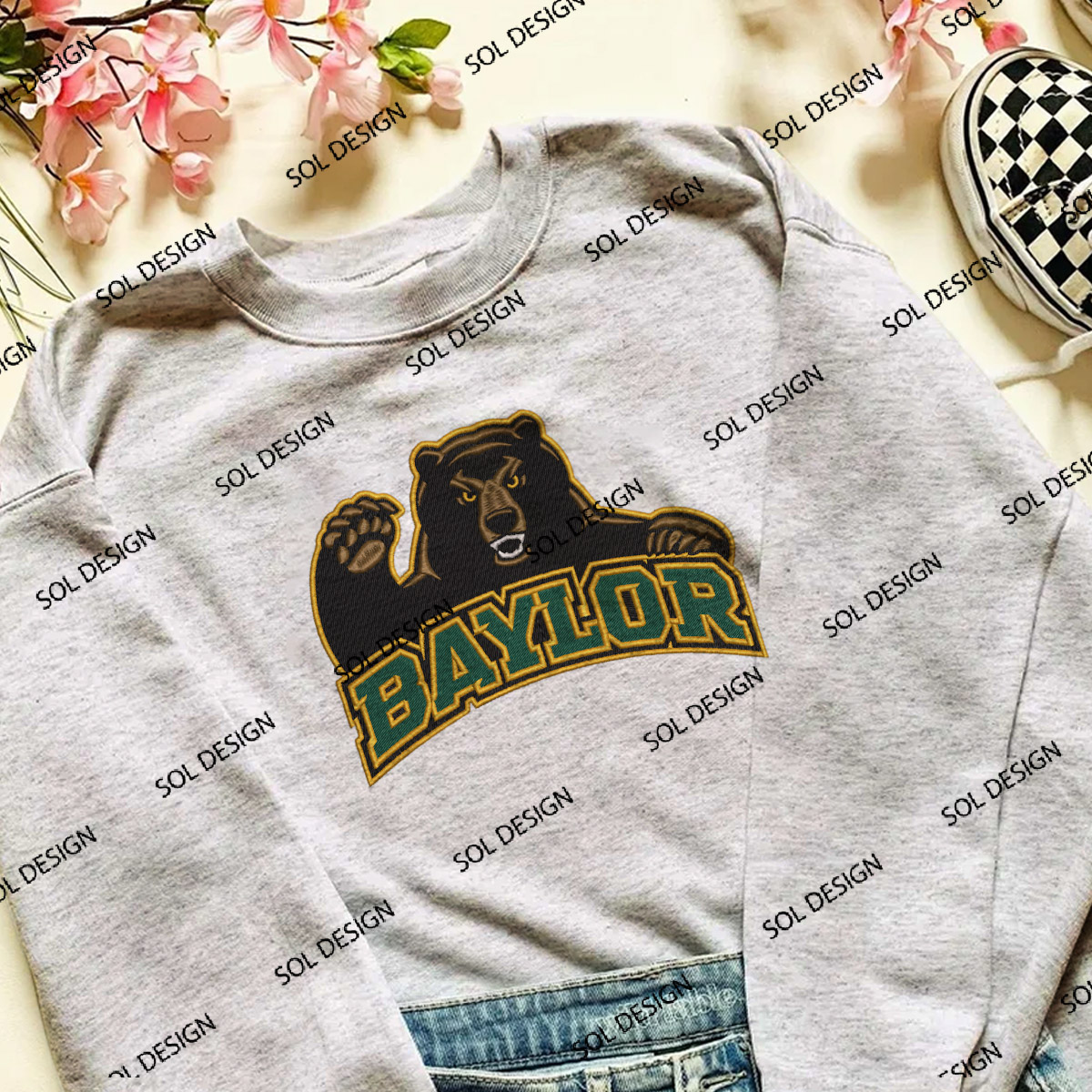 Baylor Bears College Football Team Logo Embroidery Designs, NCAA Baylor Bears Machine Embroidery ...
