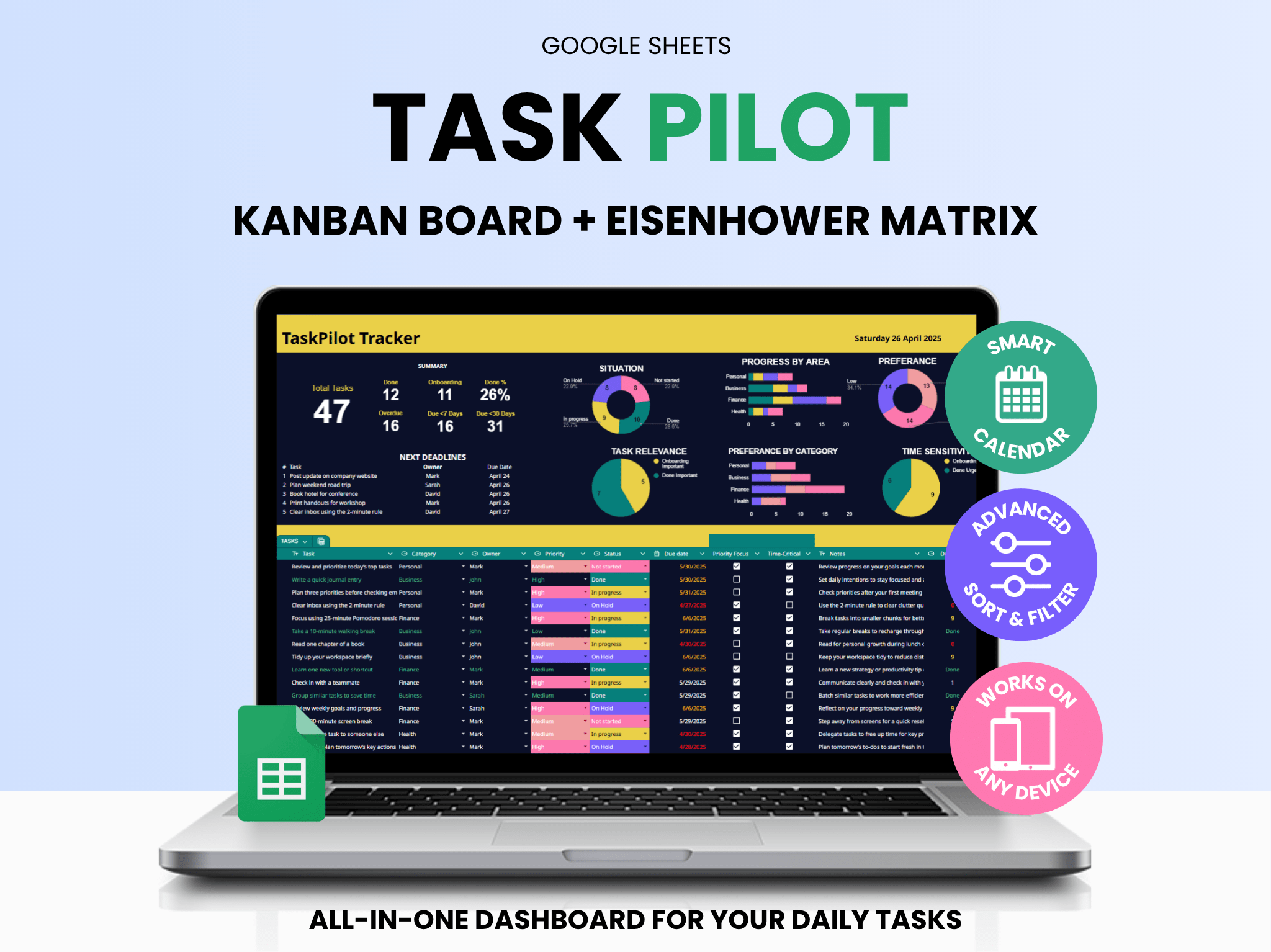 TaskPilot Task Tracker - Payhip