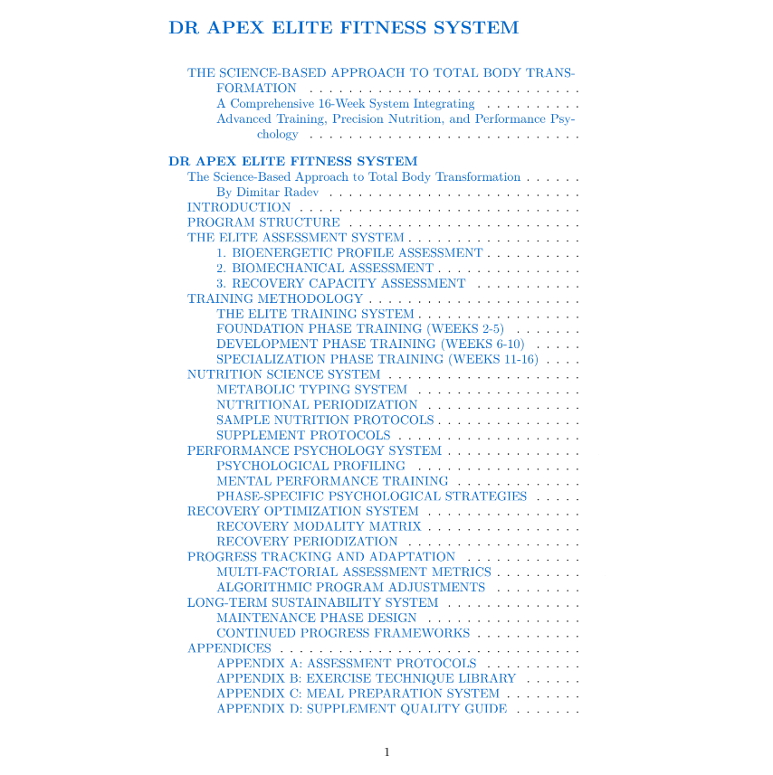 DR APEX ELITE FITNESS SYSTEM - Payhip