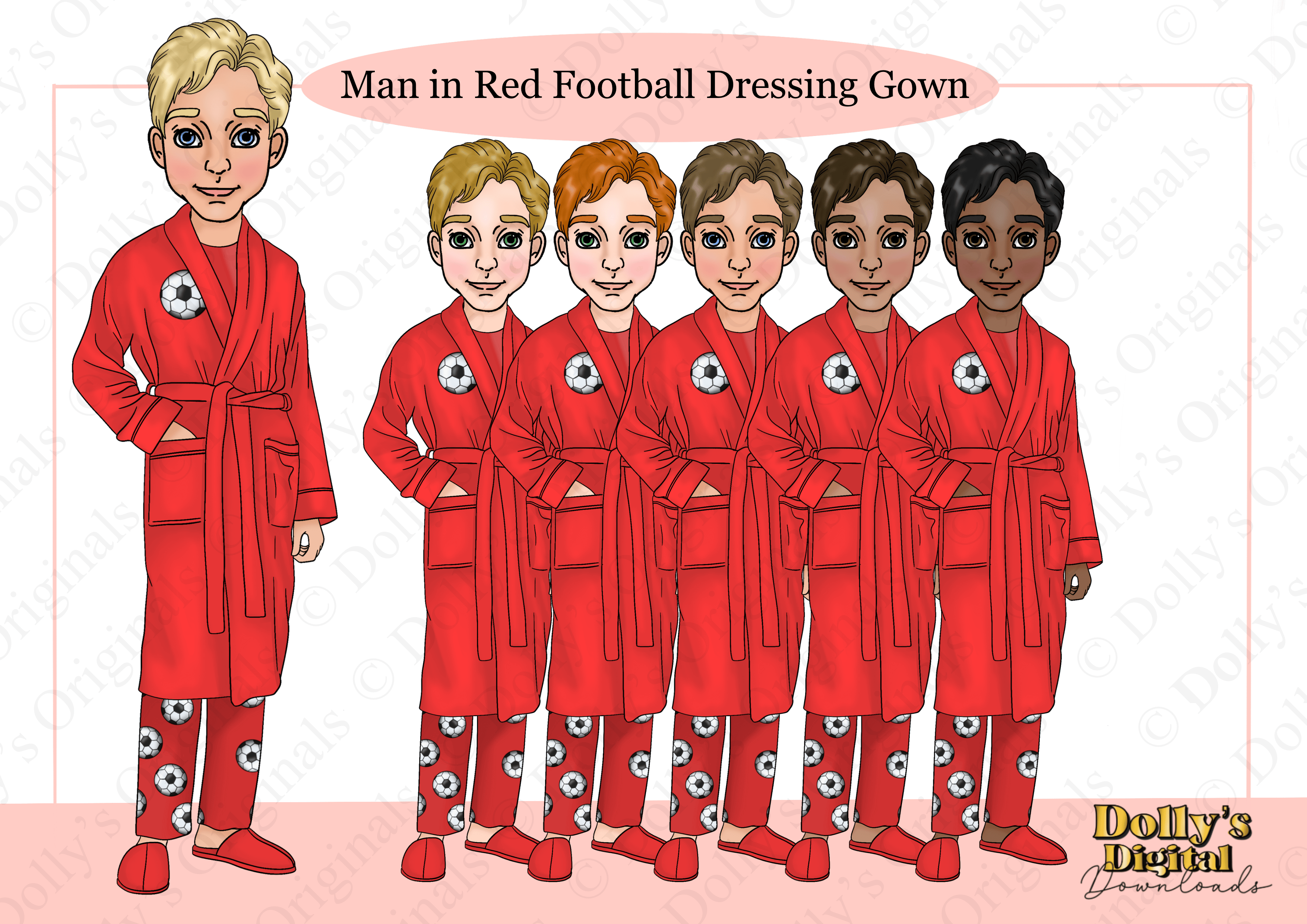 Man in Red Football Dressing Gown - Payhip