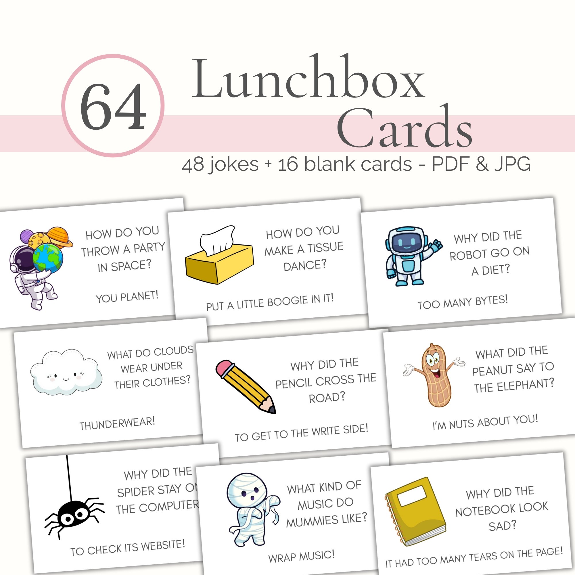 Printable Lunchbox Cards for Kids - Payhip