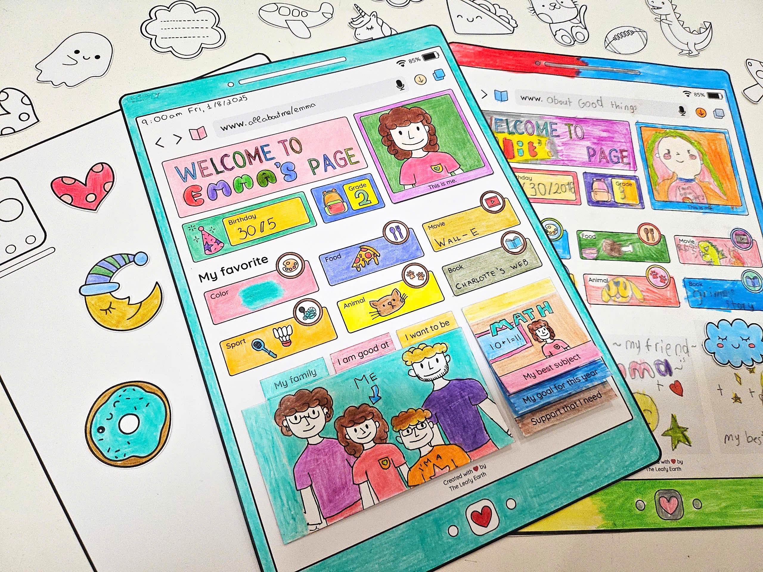All About Me Webpage, Back to School Tablet Craft - Payhip