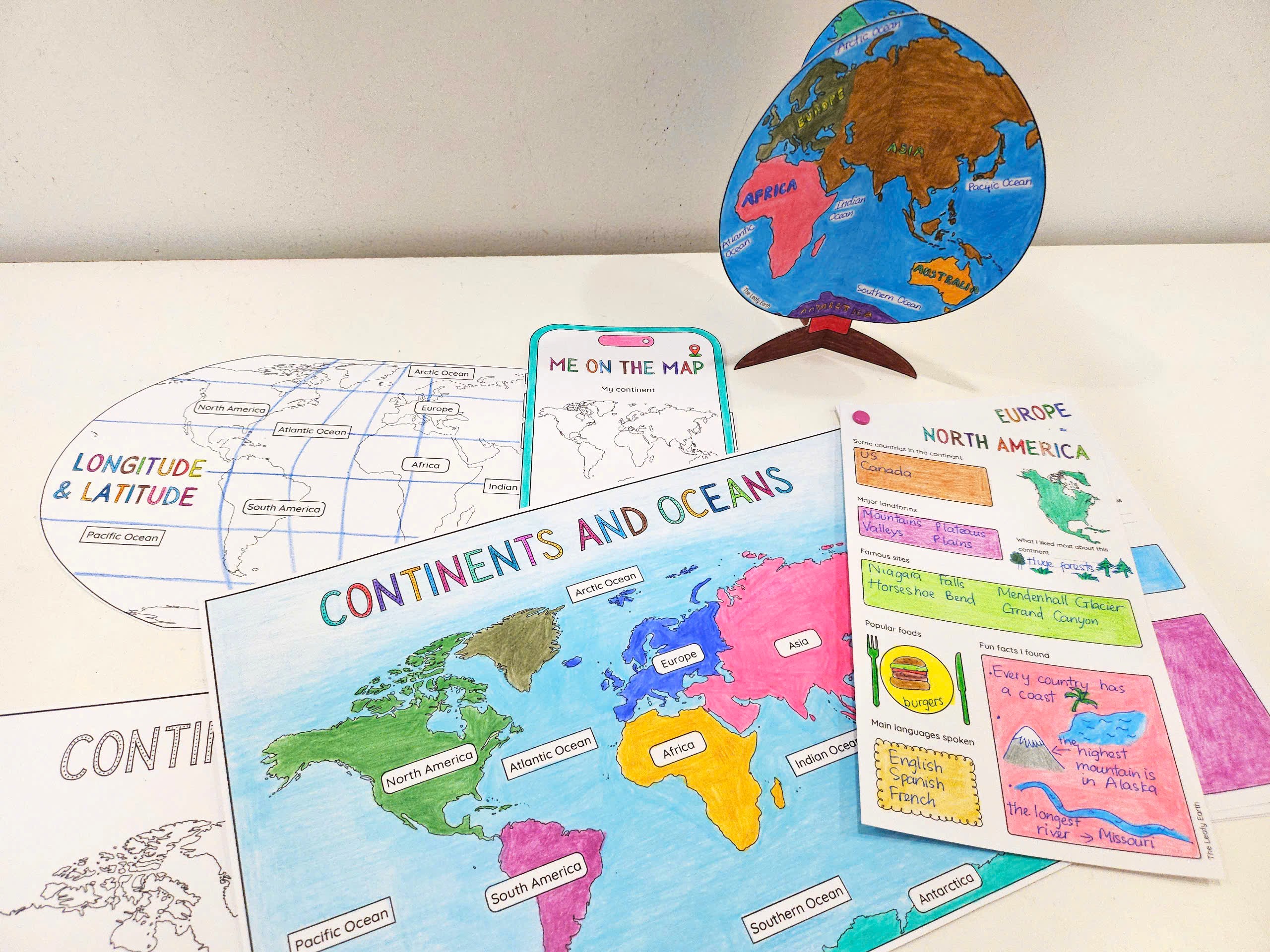 Continents and Oceans Activities - Payhip