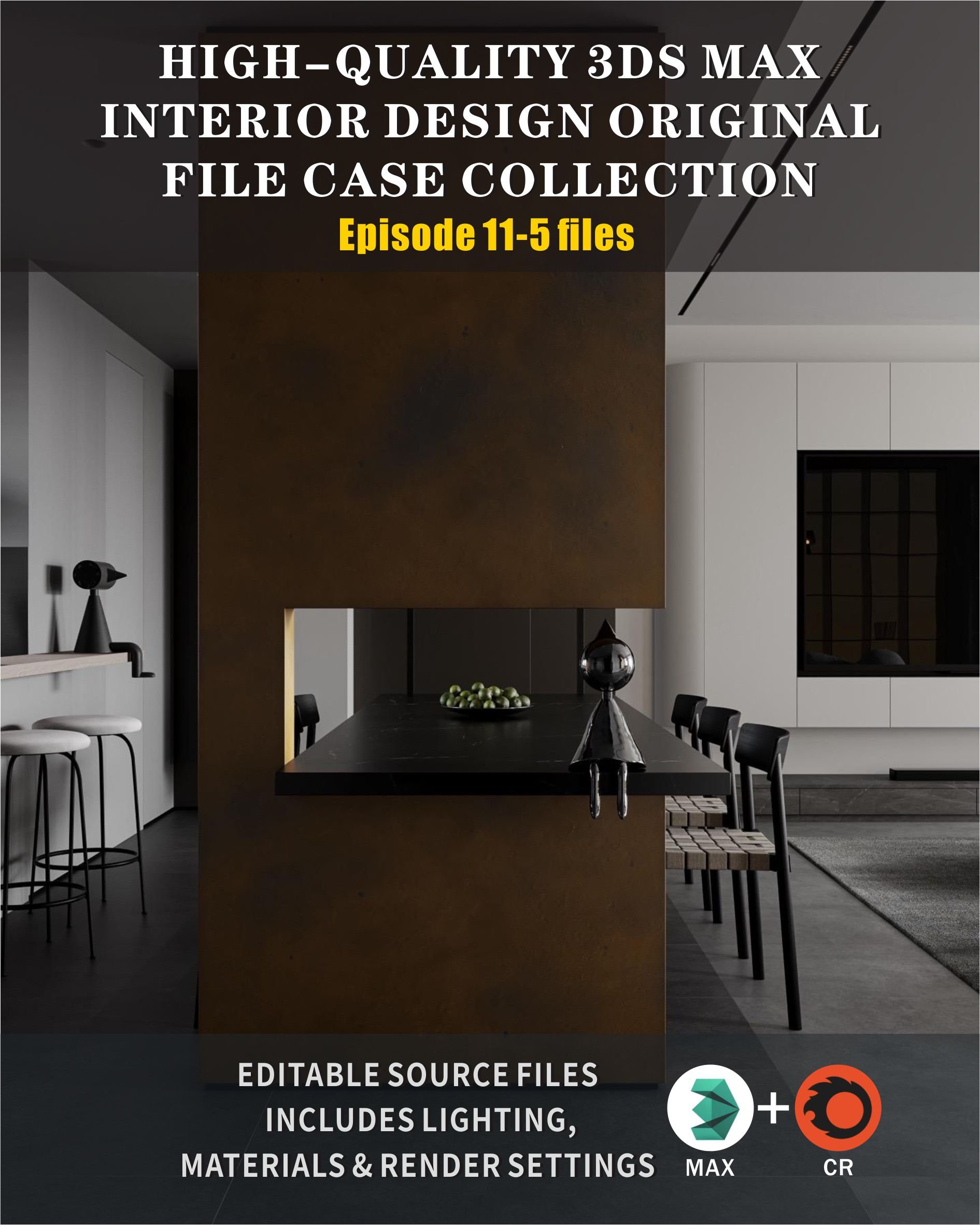 HIGH-QUALITY 3DS MAX INTERIOR DESIGN ORIGINAL FILE CASE COLLECTION ...