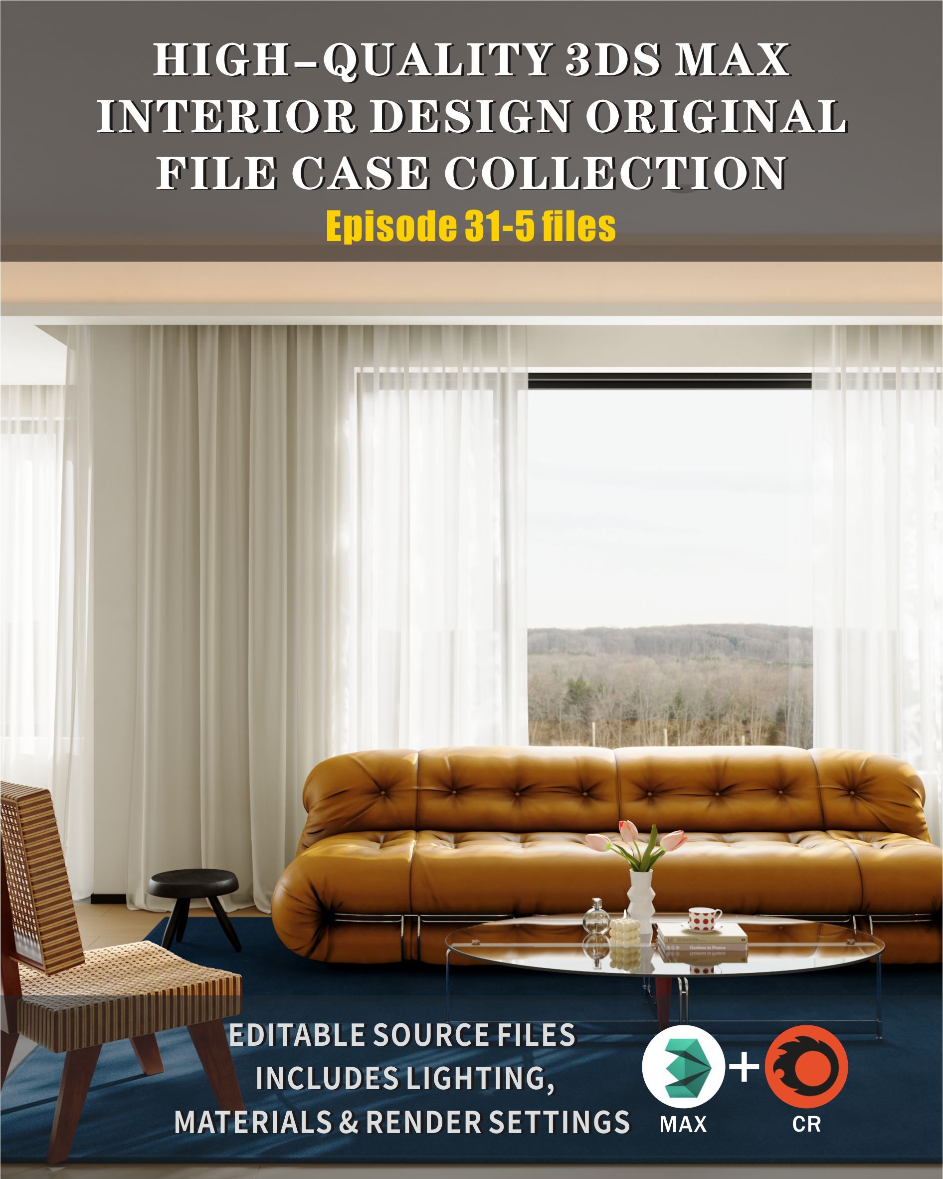 HIGH-QUALITY 3DS MAX INTERIOR DESIGN ORIGINAL FILE CASE COLLECTION EPISODE 31 - Payhip