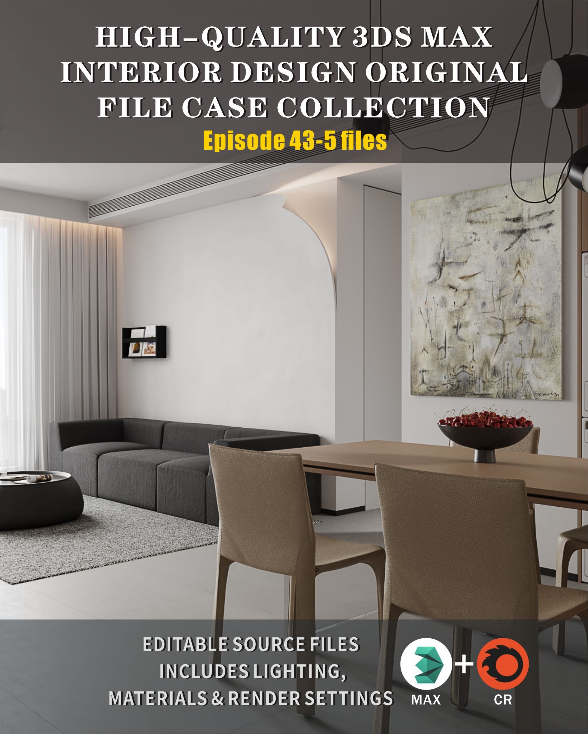 HIGH-QUALITY 3DS MAX INTERIOR DESIGN ORIGINAL FILE CASE COLLECTION ...