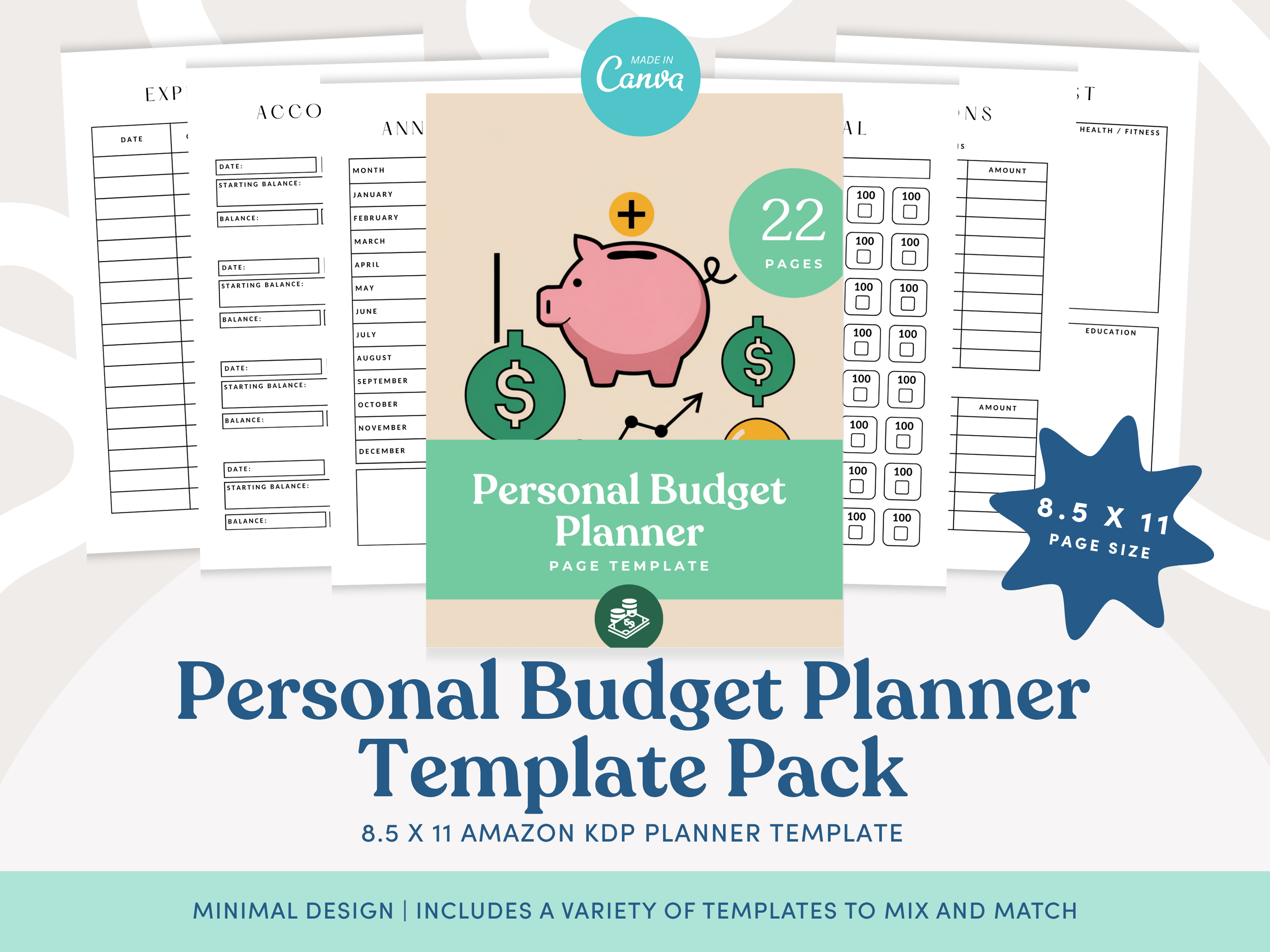 Personal Budget Planner Template Pack