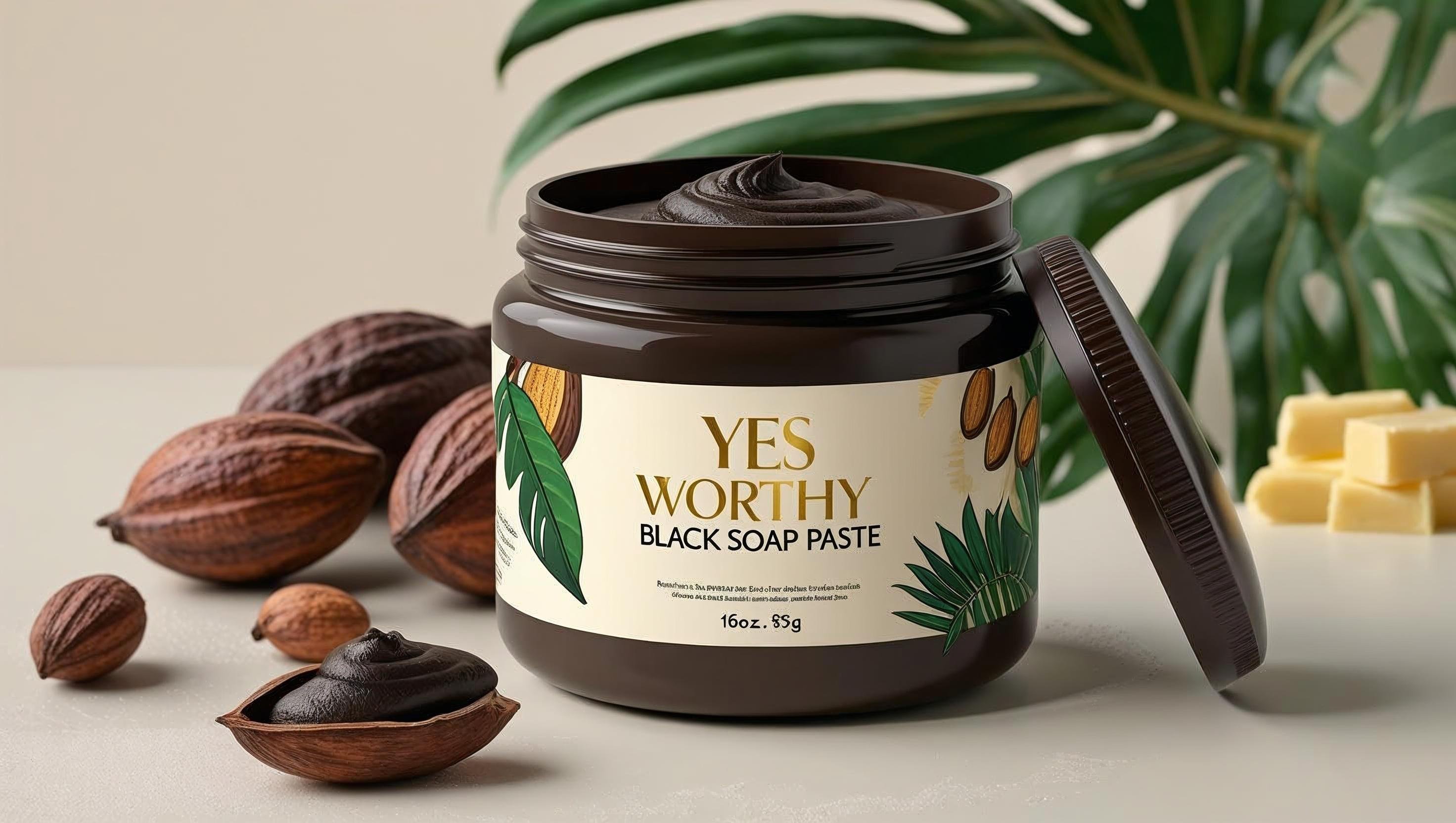 YES WORTHY BLACK SOAP PASTE 16OZ. - Payhip