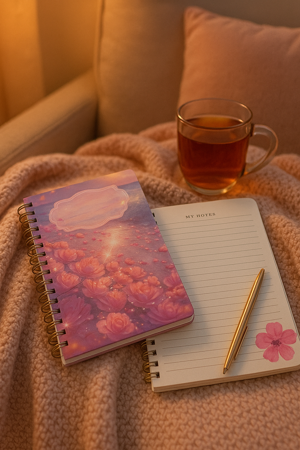 Rose Beach Sunset Notebook – 100 Lined Pages in 3 Sizes - Payhip