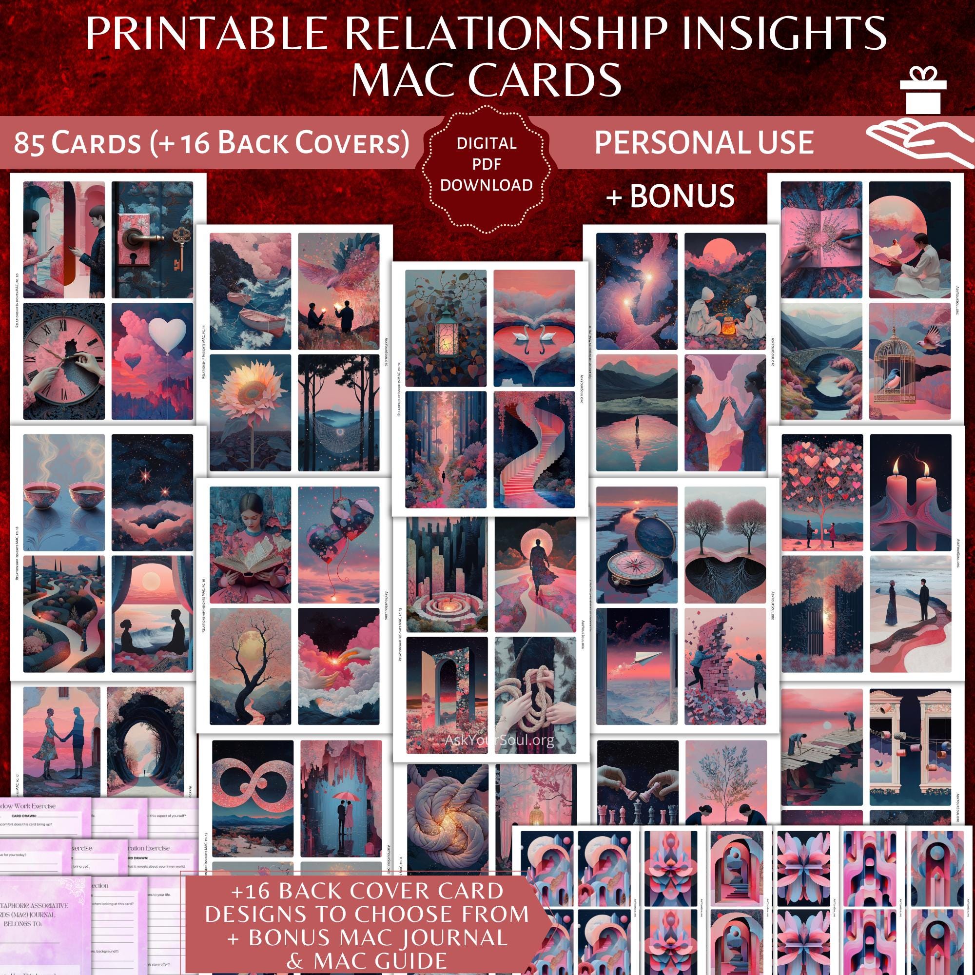 Printable Relationship Insights Metaphorical Associative Cards MAC Guide MAC Journal - Payhip