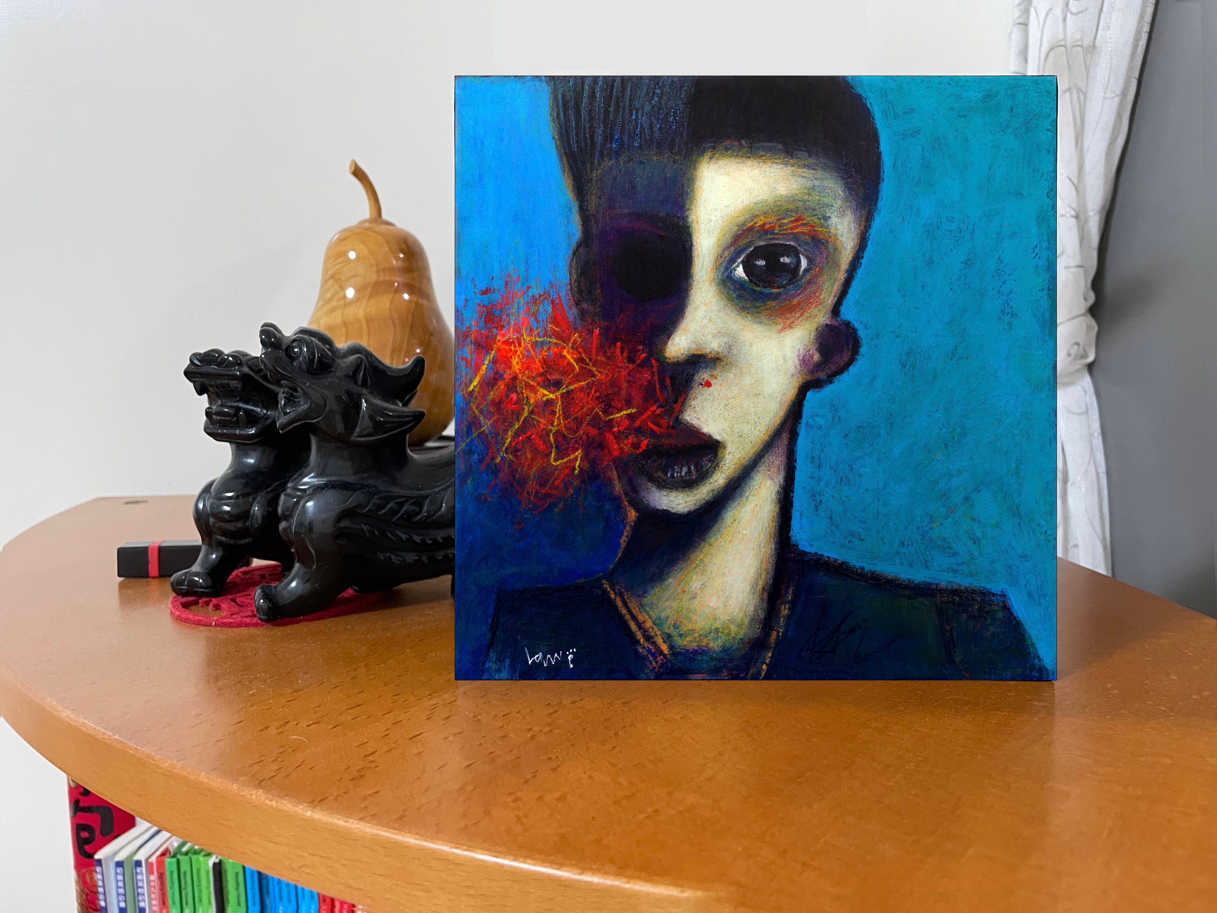 Poison Words by Ken Law Art Painted on an 8x8 inch Wooden Cradle - Payhip