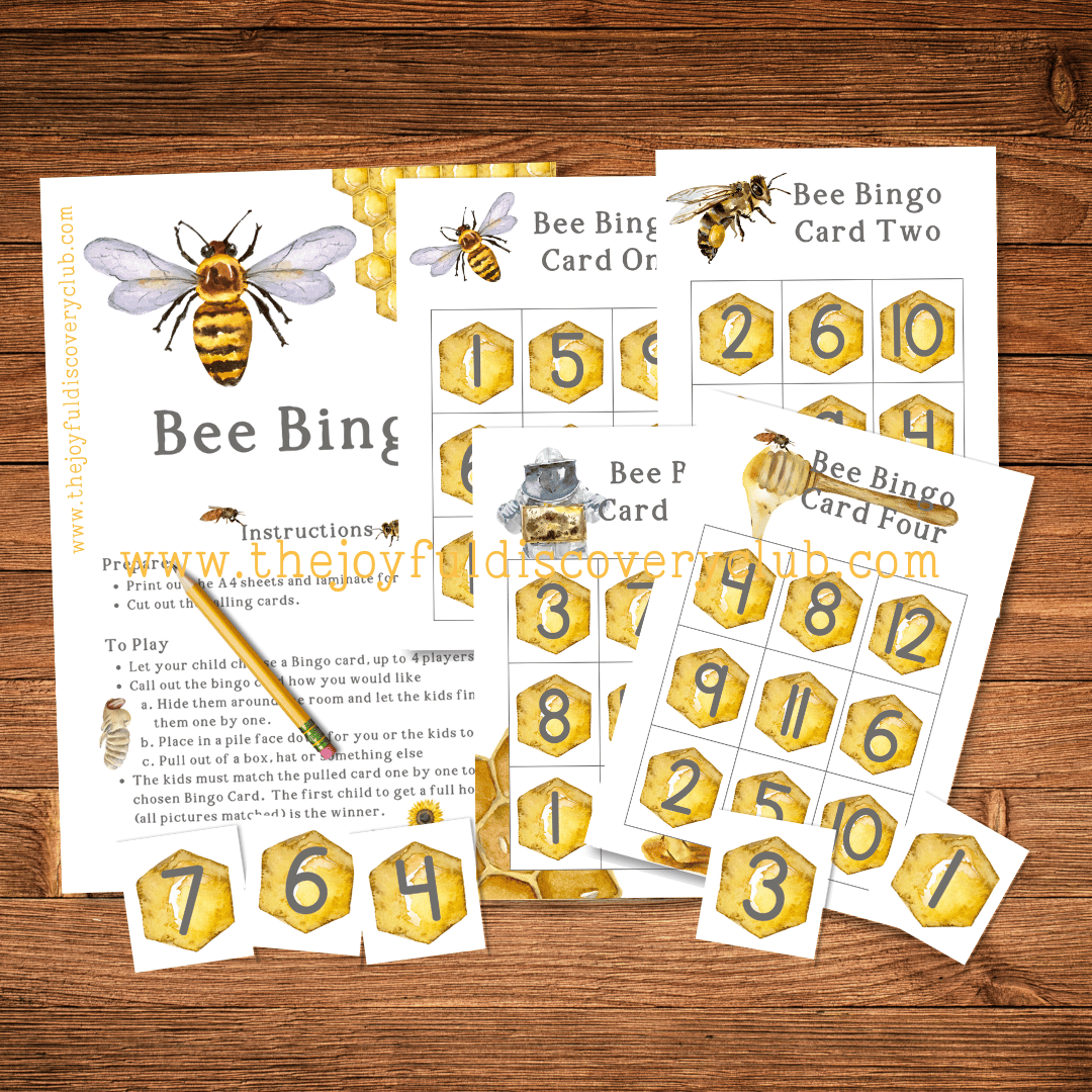 🐝 Bee-Themed Bingo for Kids – Fun & Educational Printable Game! - Payhip