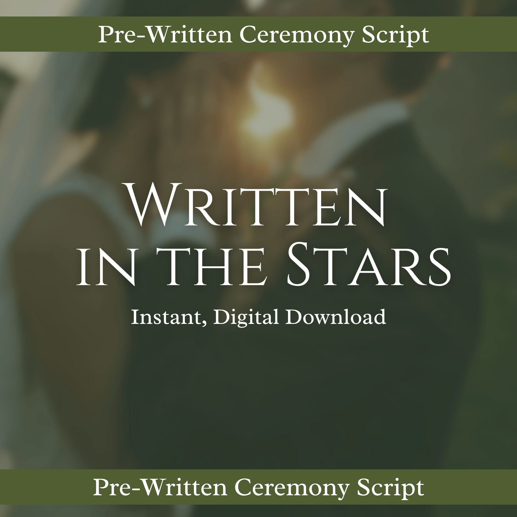 Wedding Ceremony Script - Written In The Stars | 2 Editable Scripts Vow ...