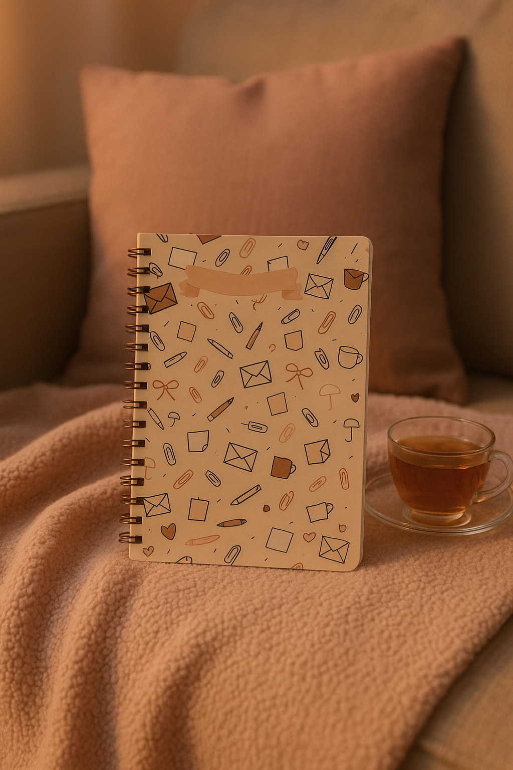 Stationery Notes Notebook – 100 Lined Pages with Office Supply Theme in ...