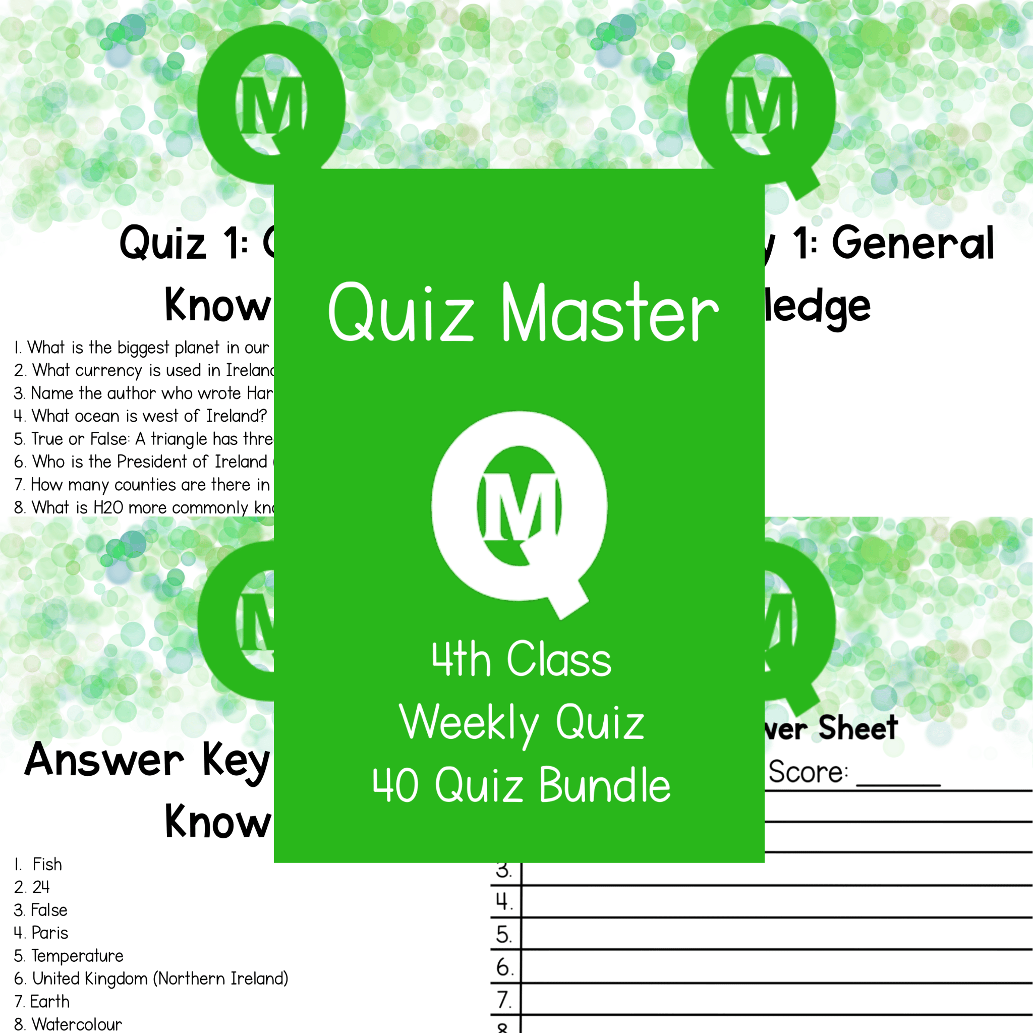 Quiz Master 4th Class (Includes 40 Quizzes!)