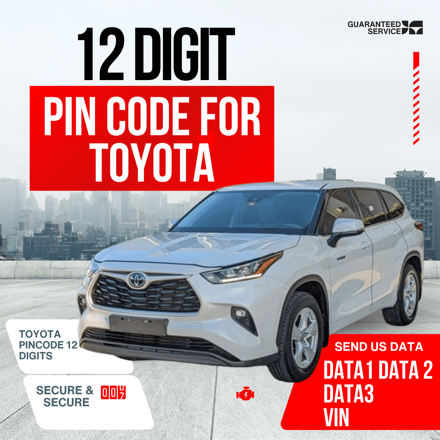 12 Digit PIN CODE TOYOTA Online