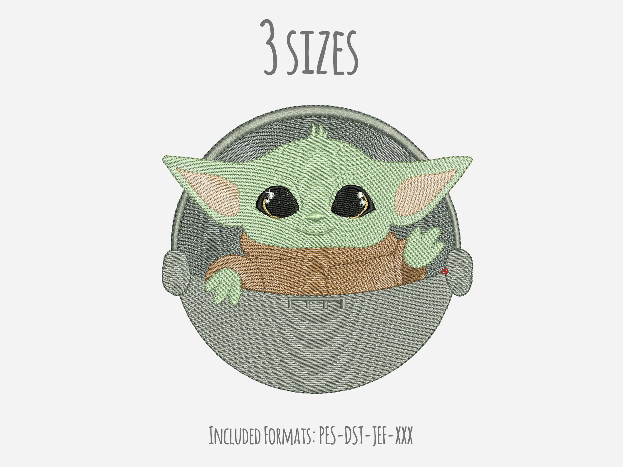 Baby Yoda Embroidery Design, Grogu Embroidery Design, Mandalorian ...