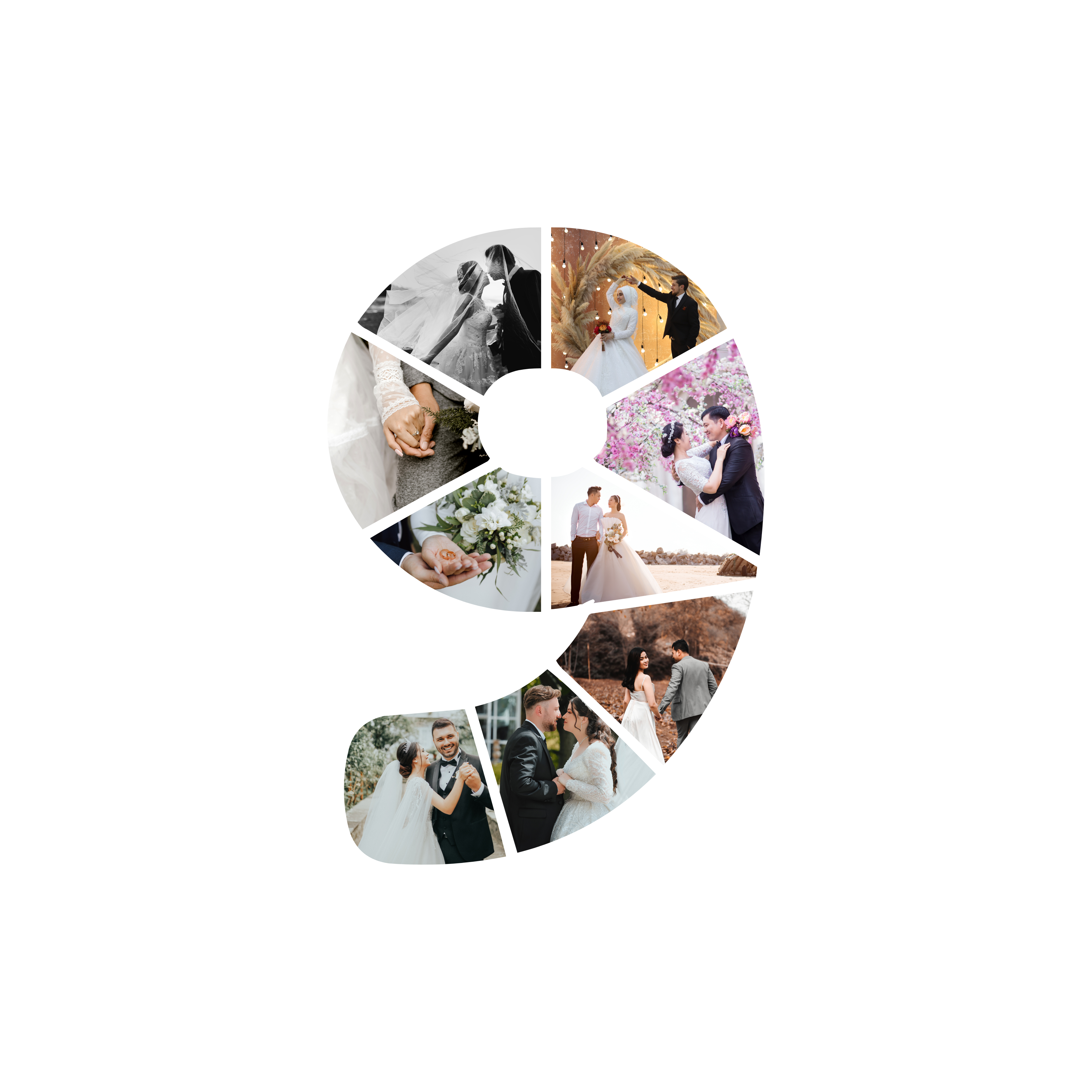 Number 9 Photo Collage Frame Editable Canva Design Template - Payhip