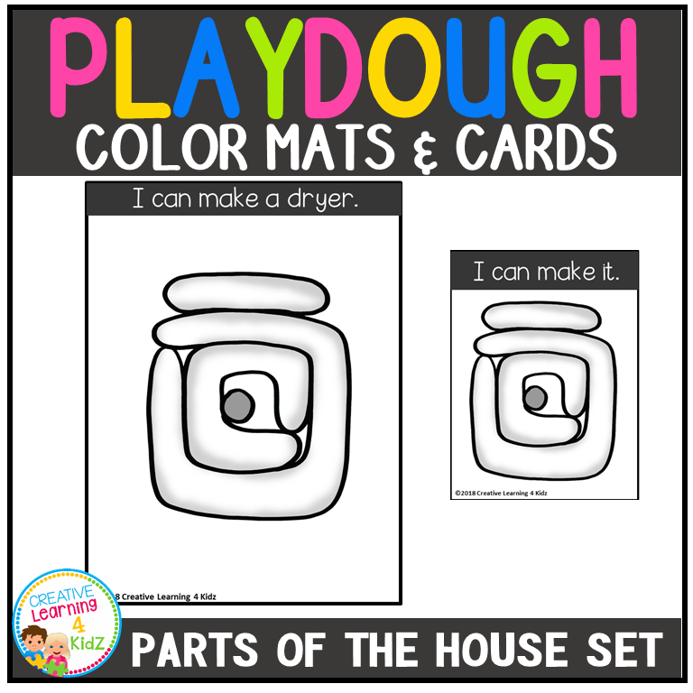 Playdough Mats & Visual Cards – House Furniture & Rooms Fine Motor ...