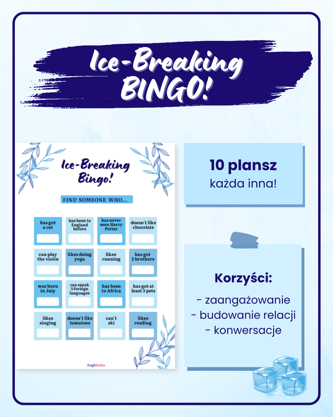 Ice-breaking Bingo! - Find someone who ... - Payhip