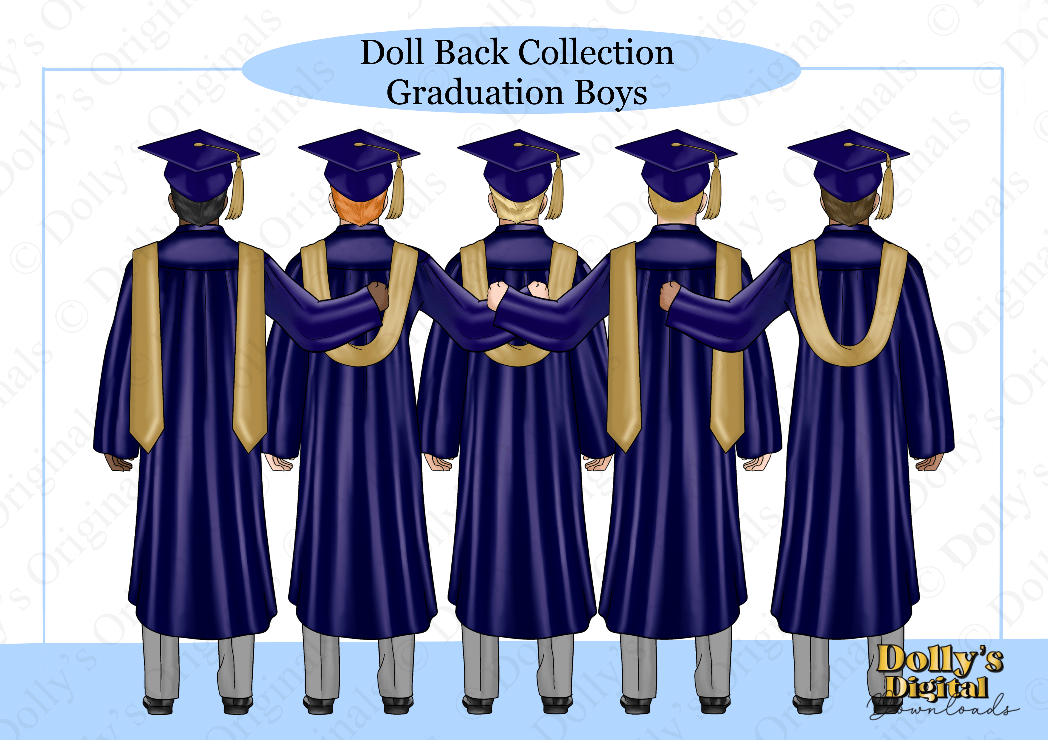 Dolls Back Collection Graduation Boys - Payhip