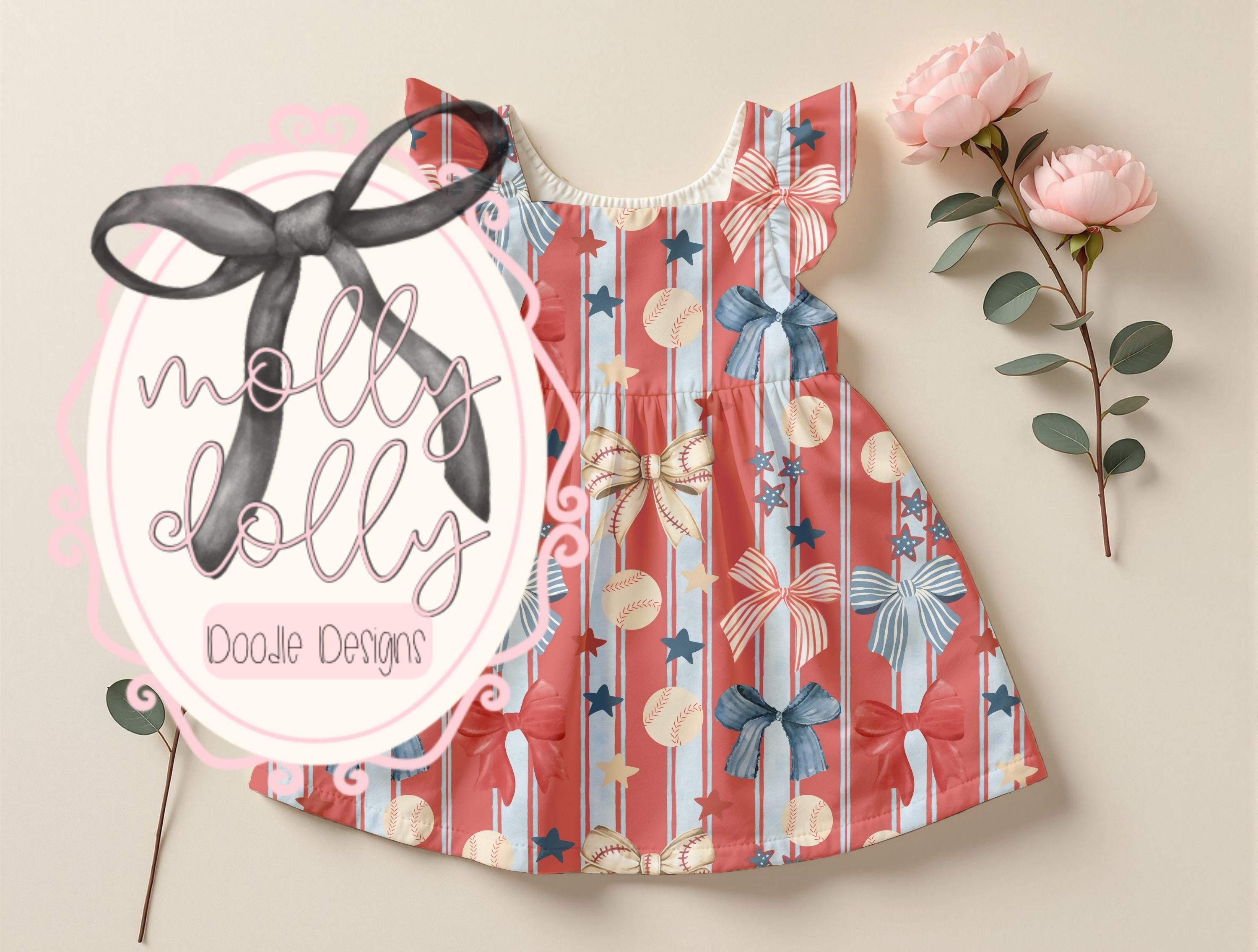 Coquette Baseball and Bows seamless design, baseball, digital paper ...