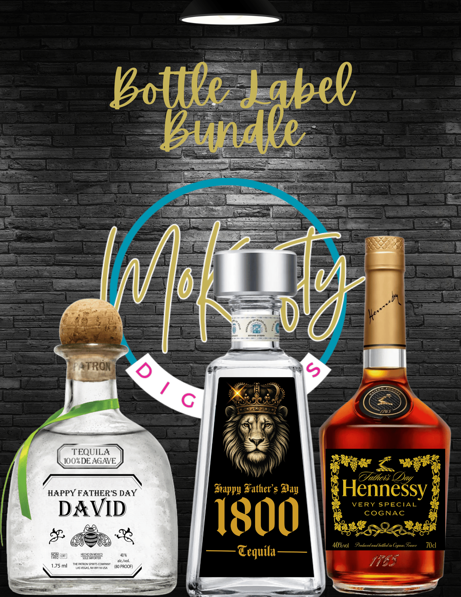 Father's Day Liquor Label Bundle - Editable Canva Templates - Payhip