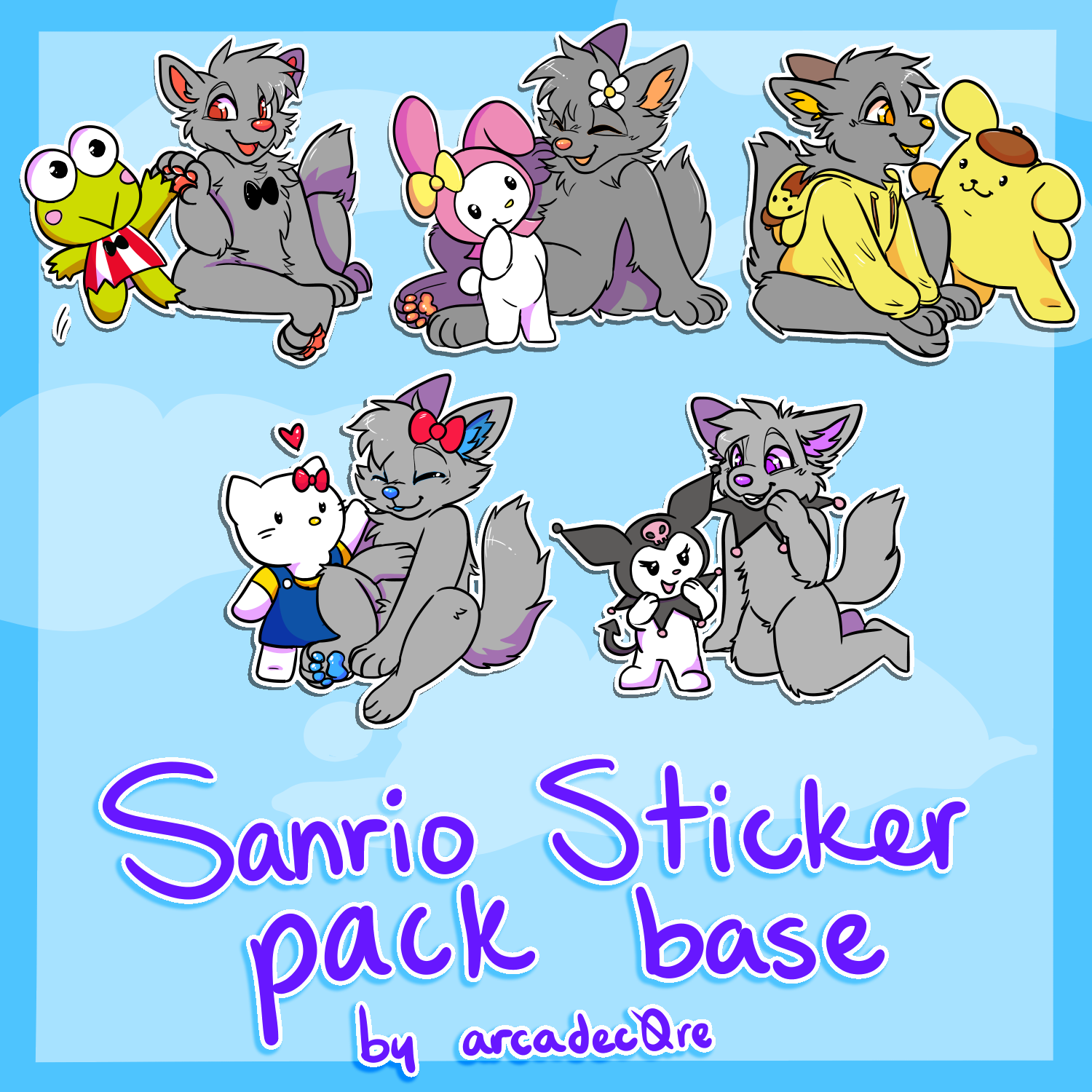Sanrio Friends Furry Sticker Pack ! - Payhip