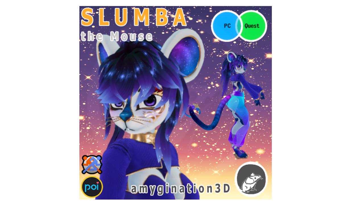 Slumba the Mouse - VRChat Avatar - PERSONAL LICENSE ONLY
